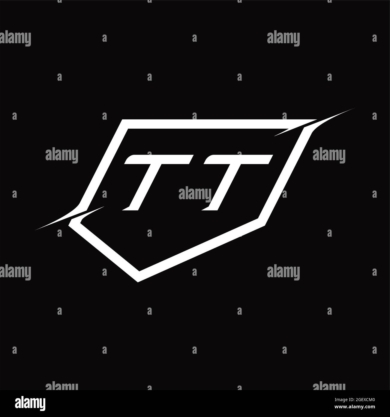 TT Logo monogram with abstract shape blackground design template Stock ...