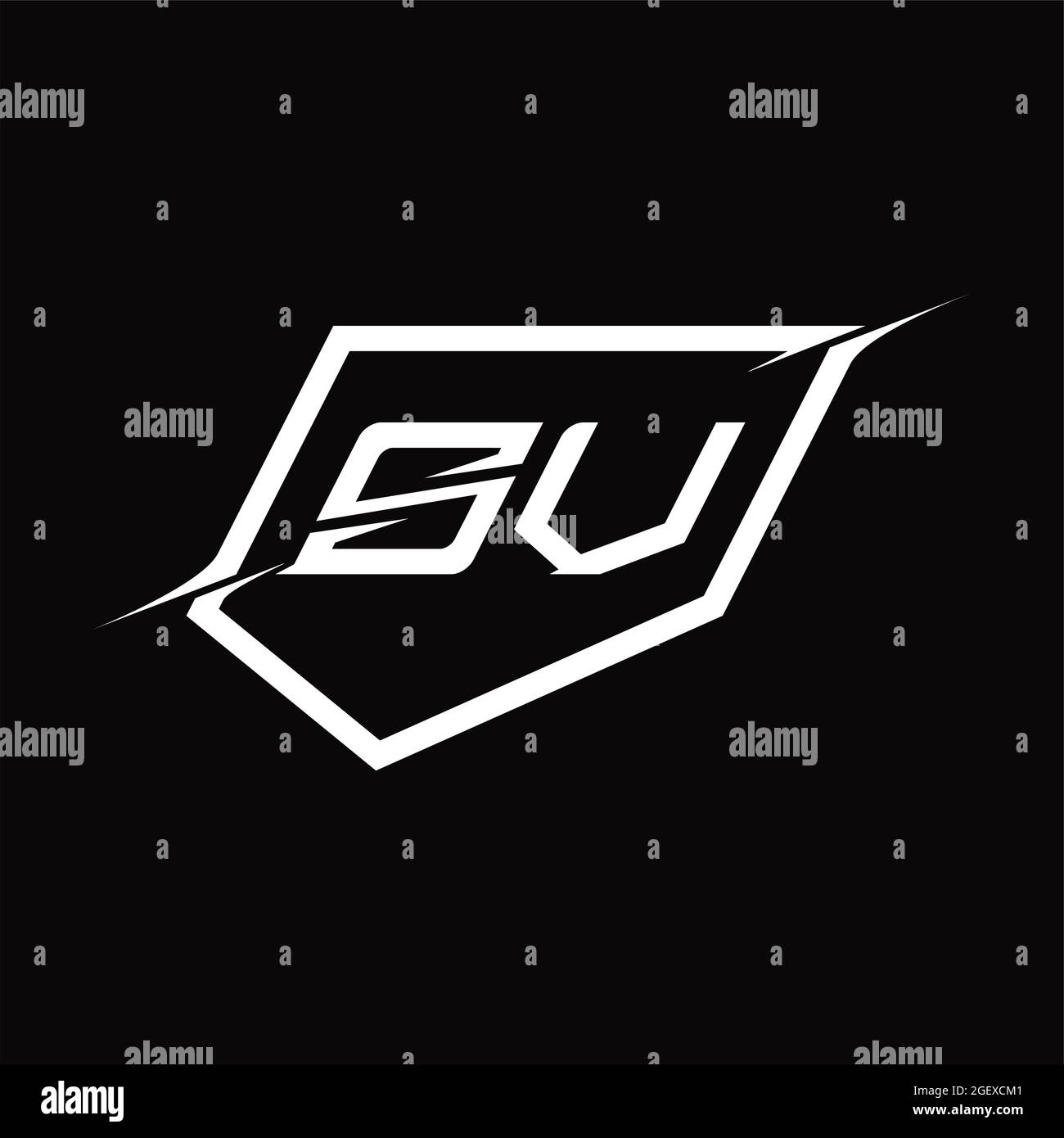 SV Logo monogram with abstract shape blackground design template Stock ...