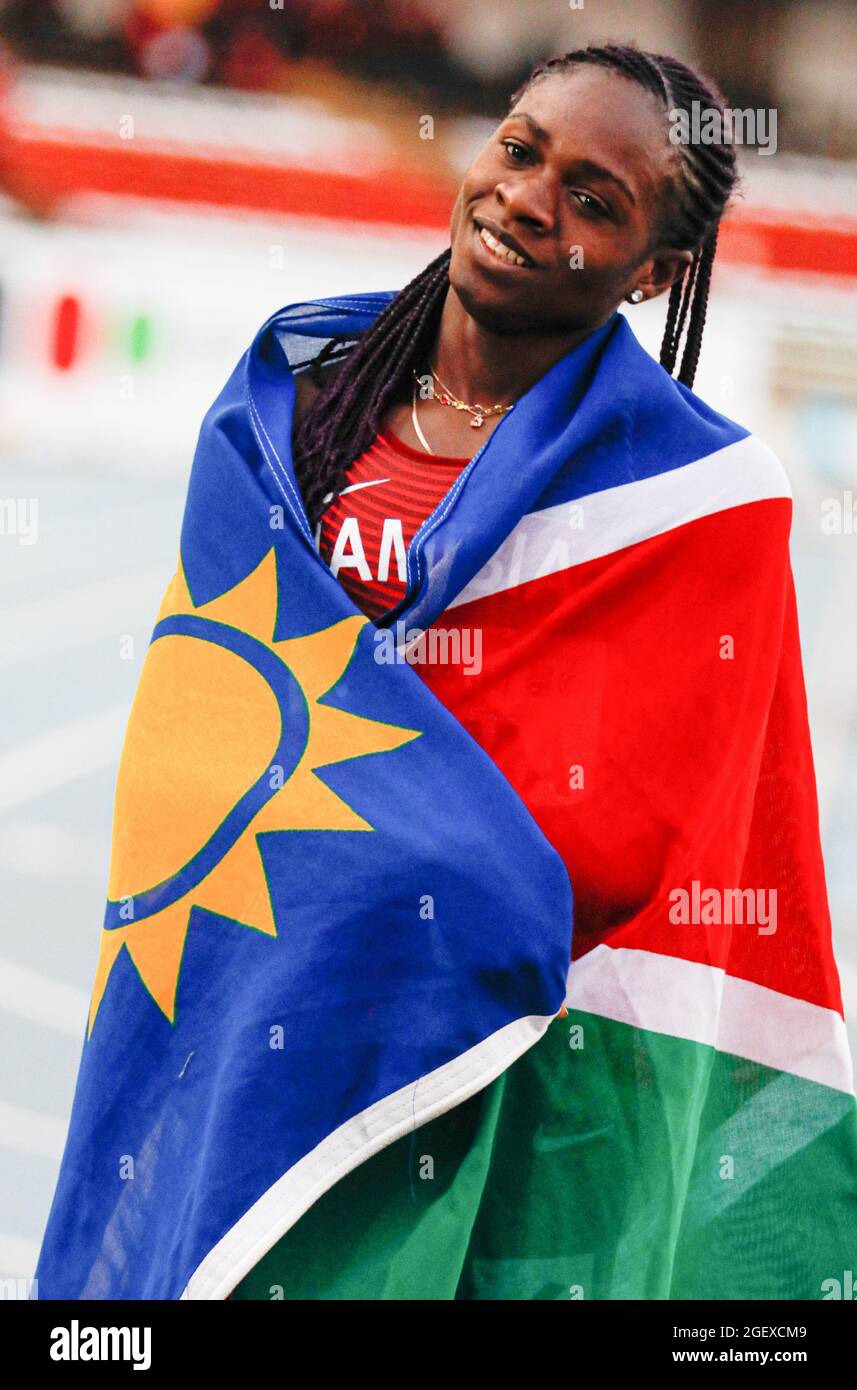 Nairobi, Kenya. 21st Aug, 2021. Christine Mboma of Namibia celebrates ...
