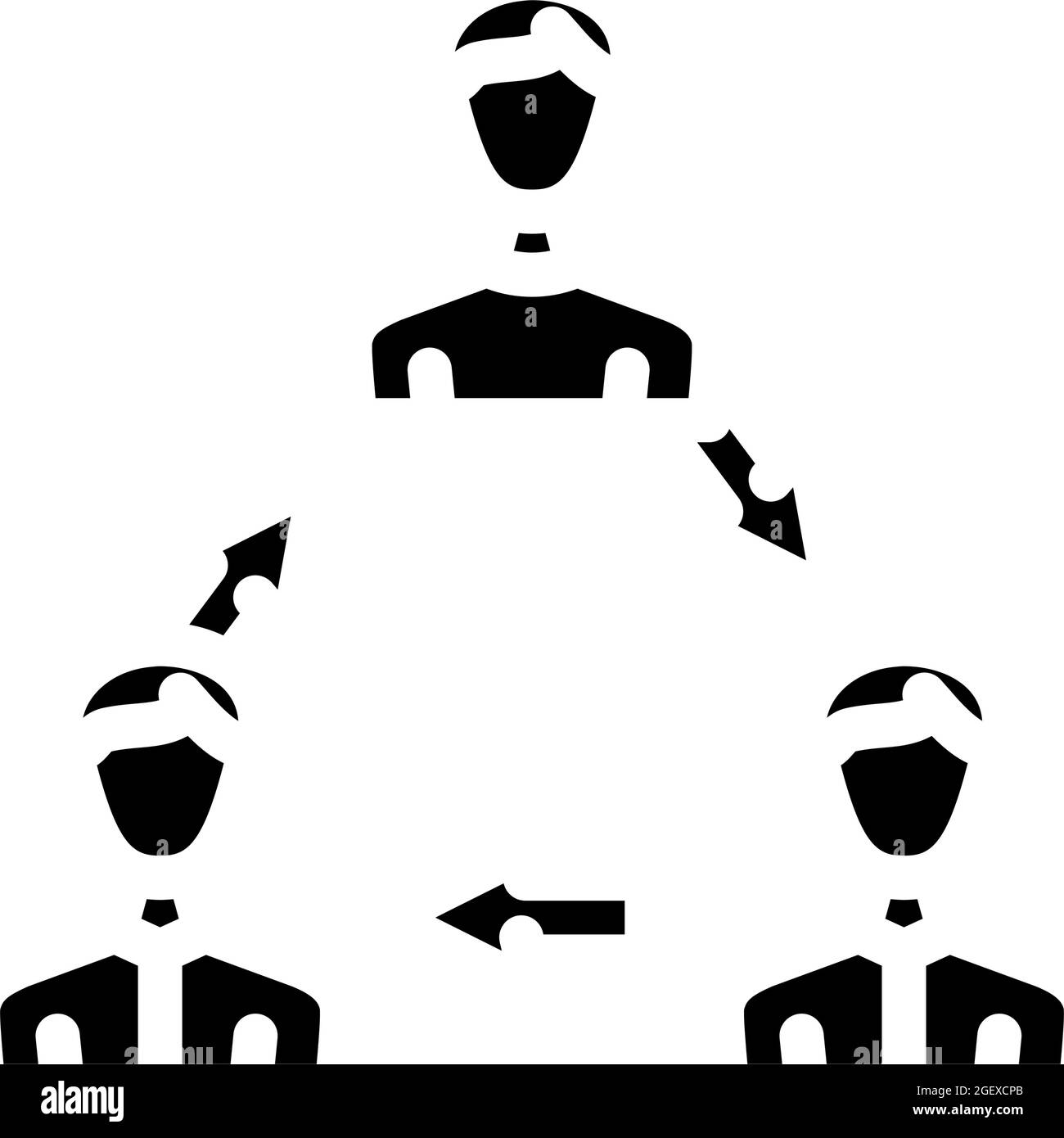 interaction people glyph icon vector illustration Stock Vector Image ...