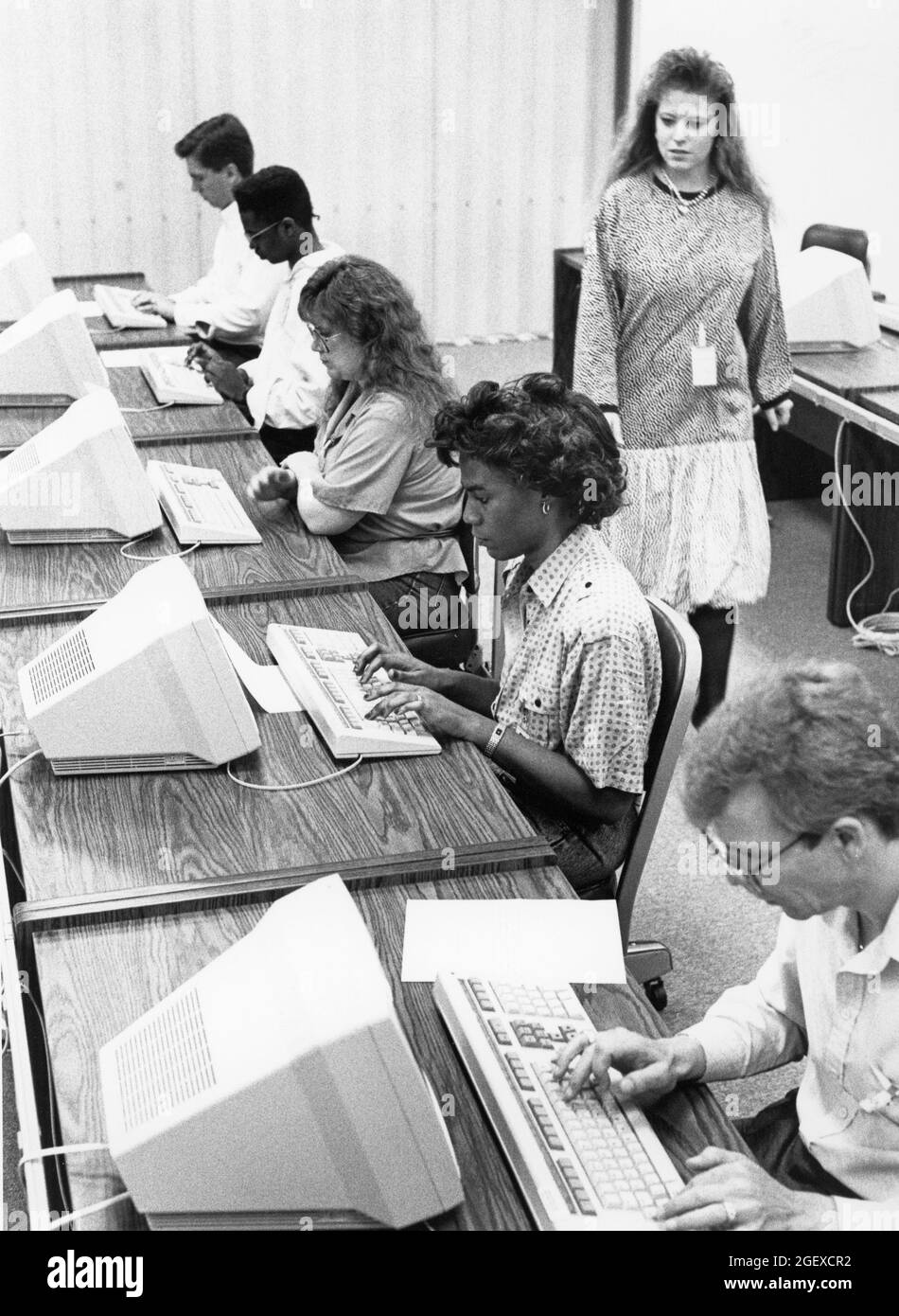 Data entry typing Black and White Stock Photos & Images - Alamy