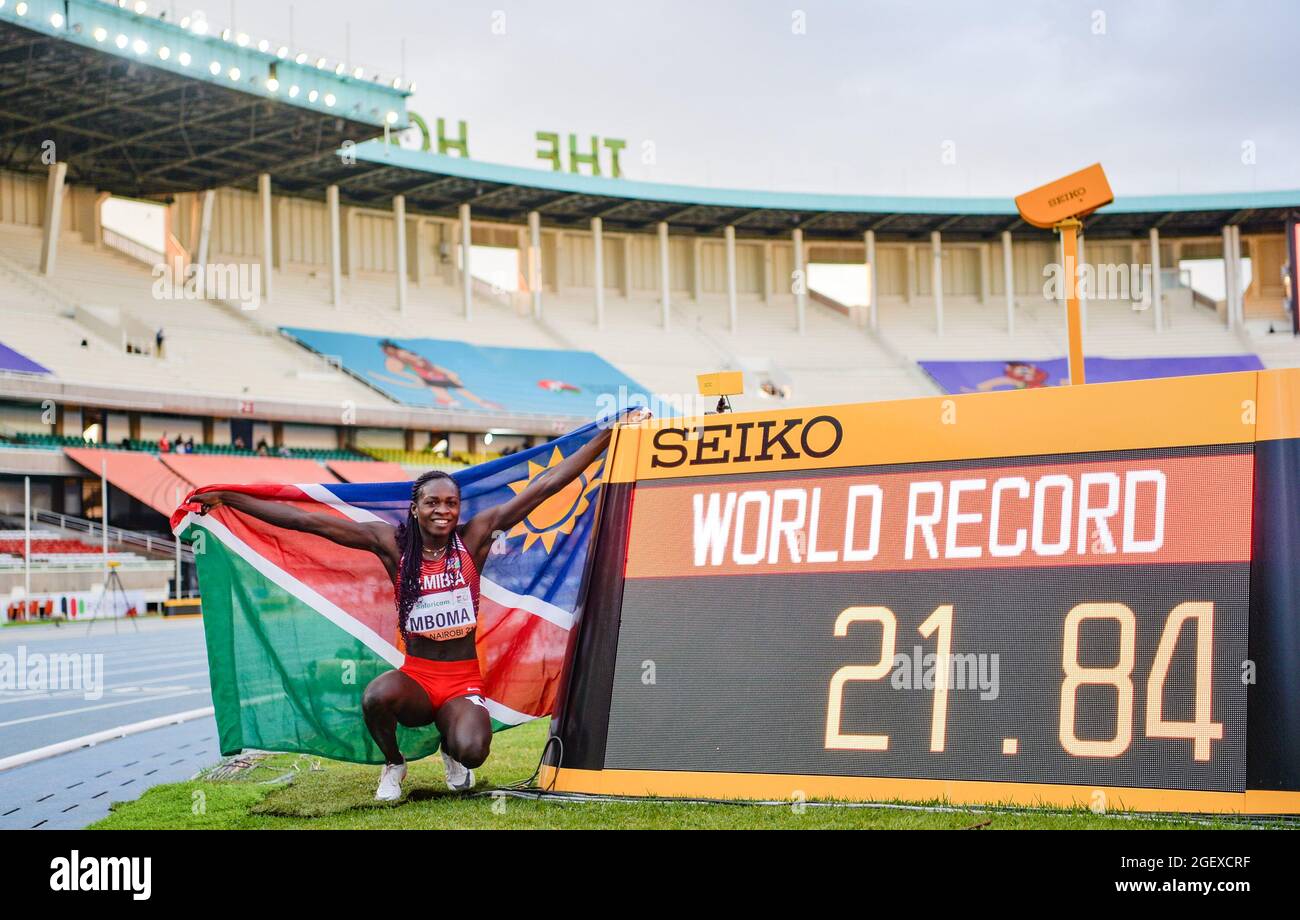 Nairobi, Kenya. 21st Aug, 2021. Christine Mboma of Namibia poses for ...