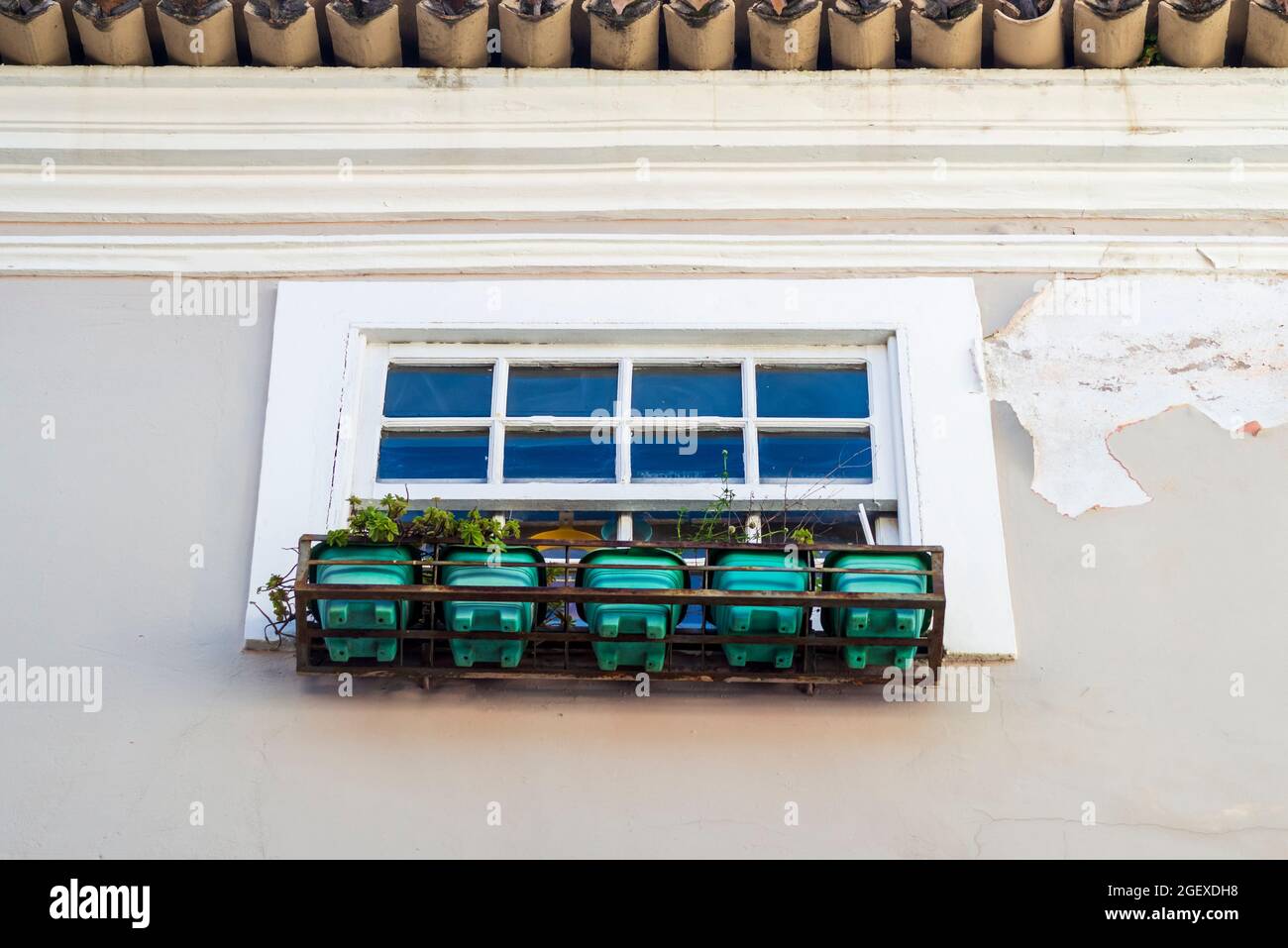 Old window details in color. Pelourinho, Salvador, Bahia, Brazil Stock ...