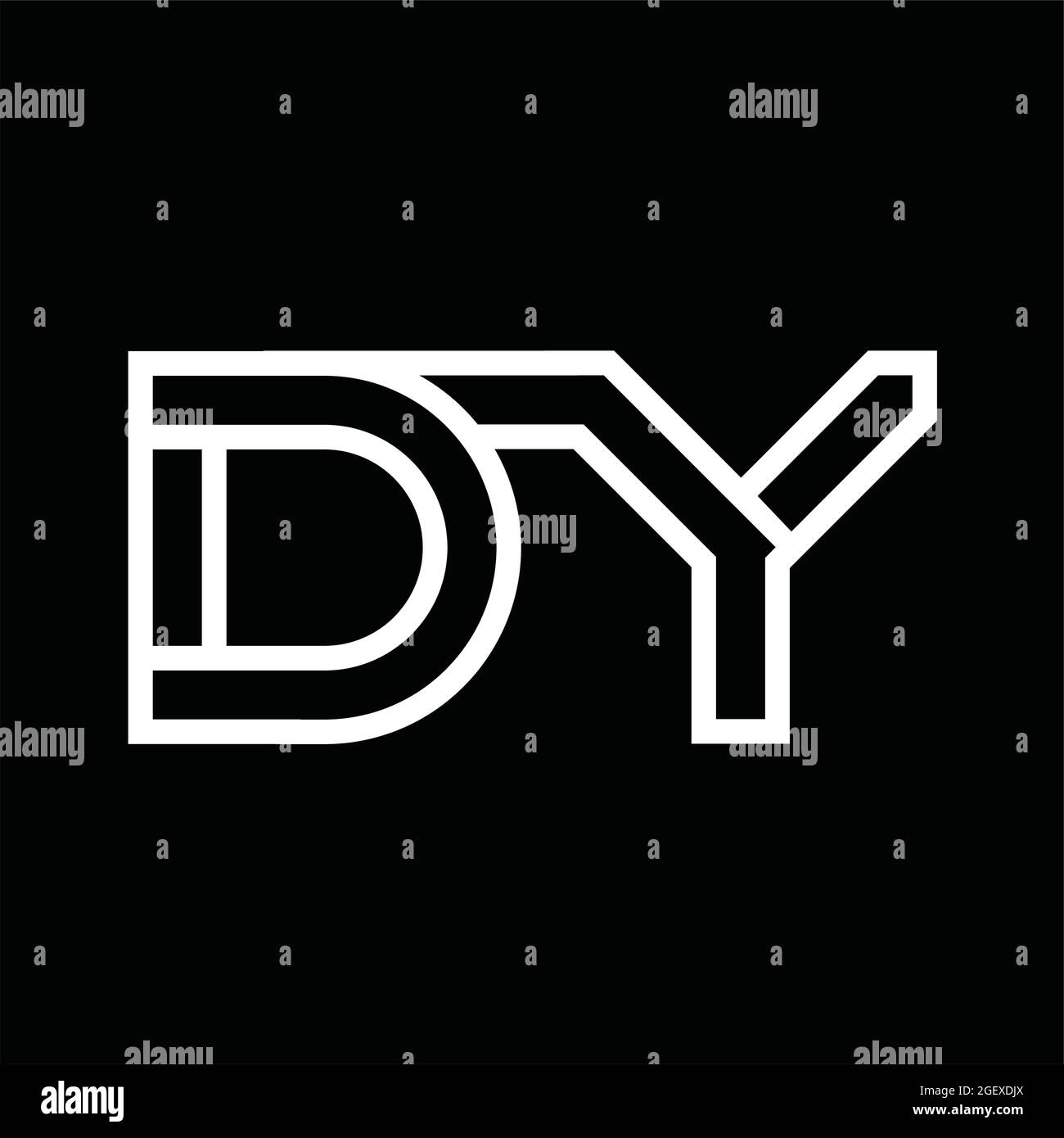 DY Logo monogram letter with shield and slice style blackground design template Stock Vector ...