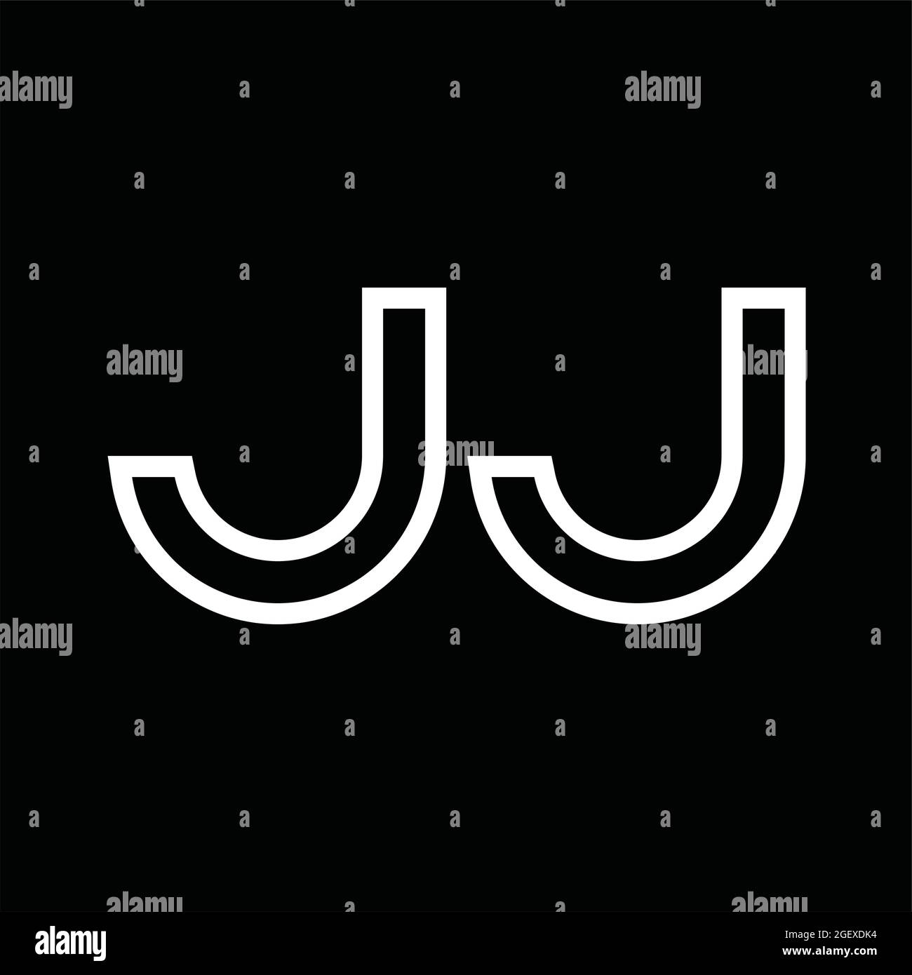 JJ Logo monogram letter with shield and slice style blackground design ...