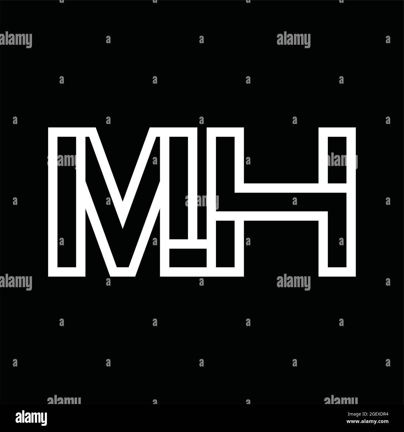 Mh letter Stock Vector Images - Alamy