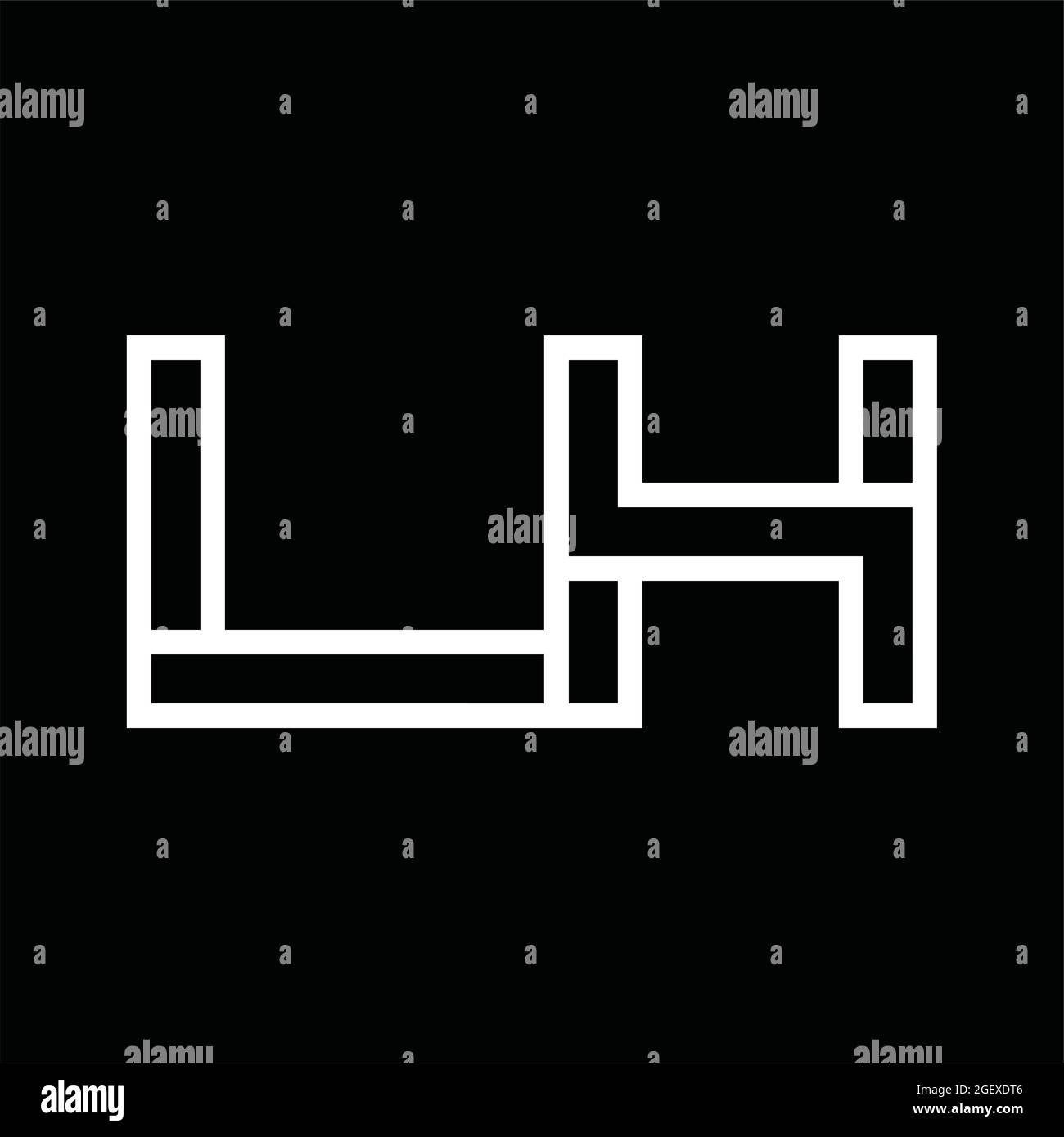 Lh minimal logo hi-res stock photography and images - Alamy