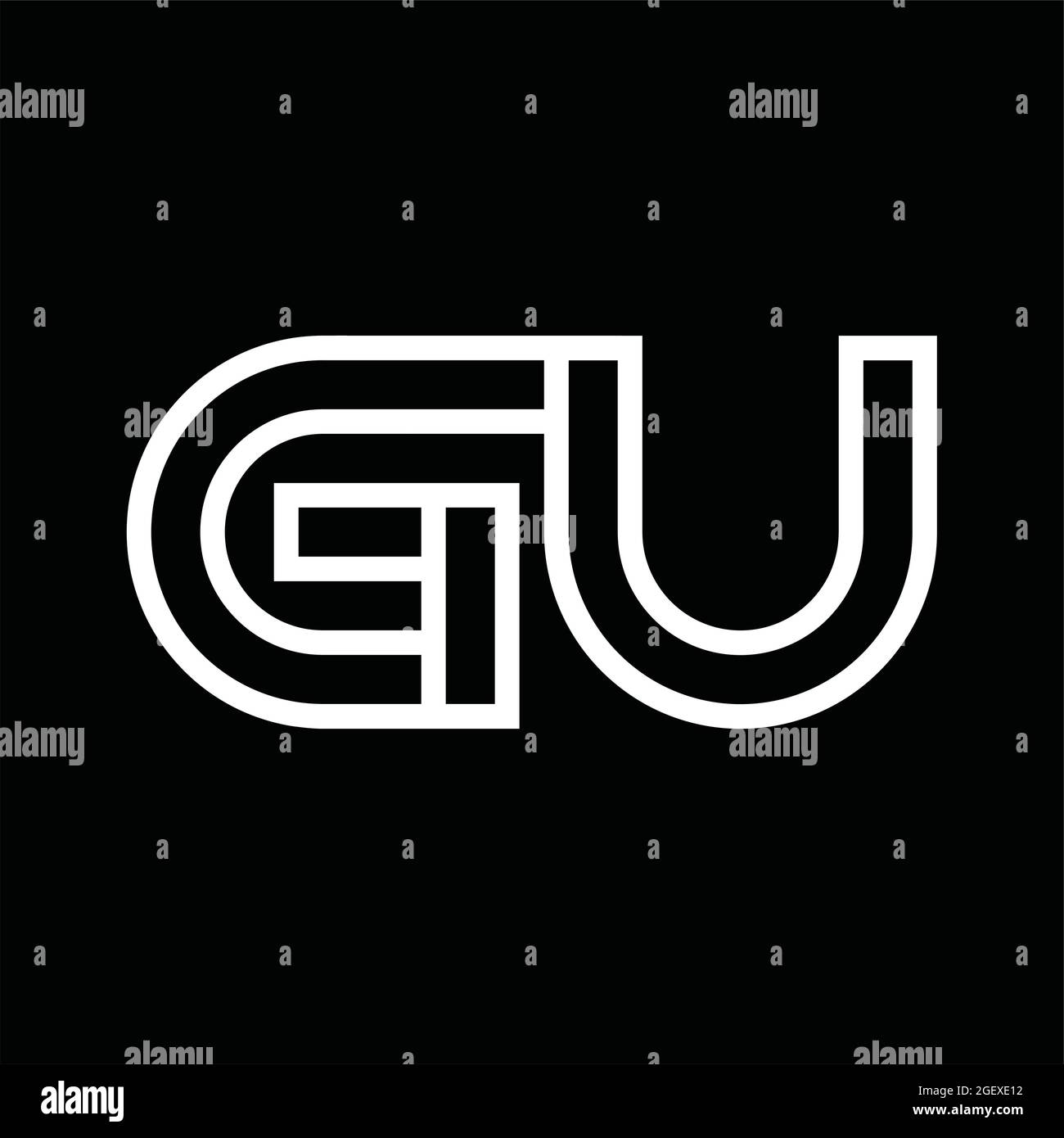 Gu letter Stock Vector Images - Alamy