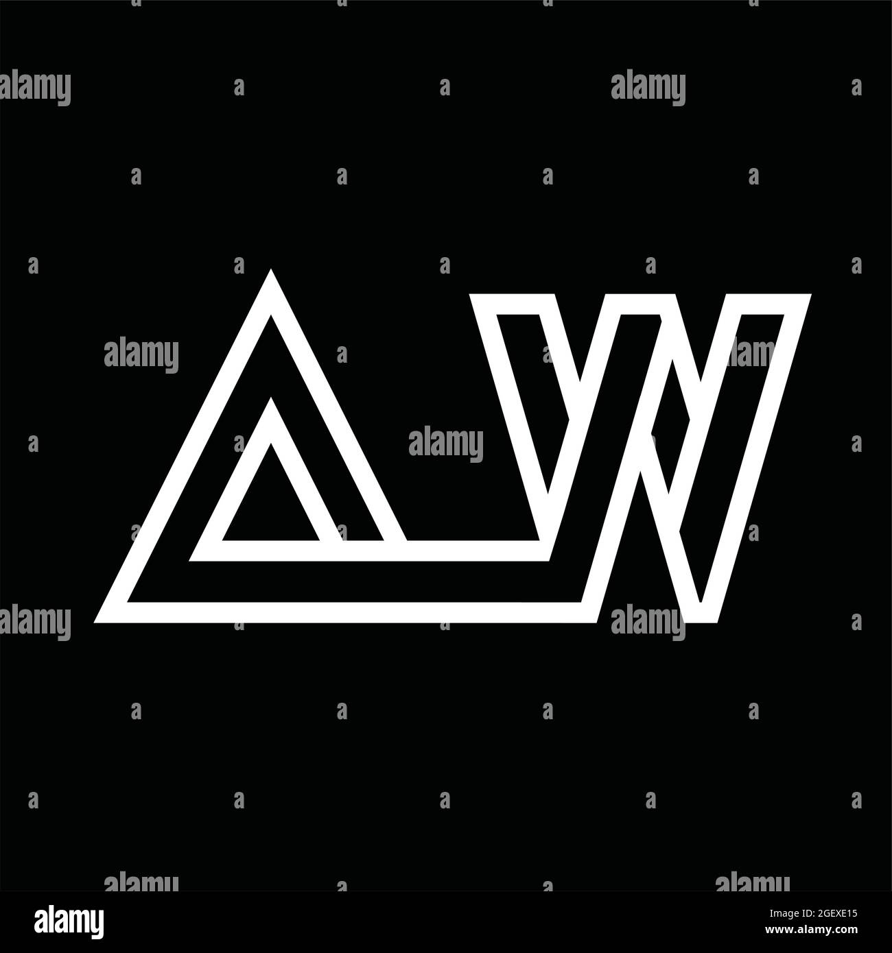 Aw minimal logo hi-res stock photography and images - Alamy
