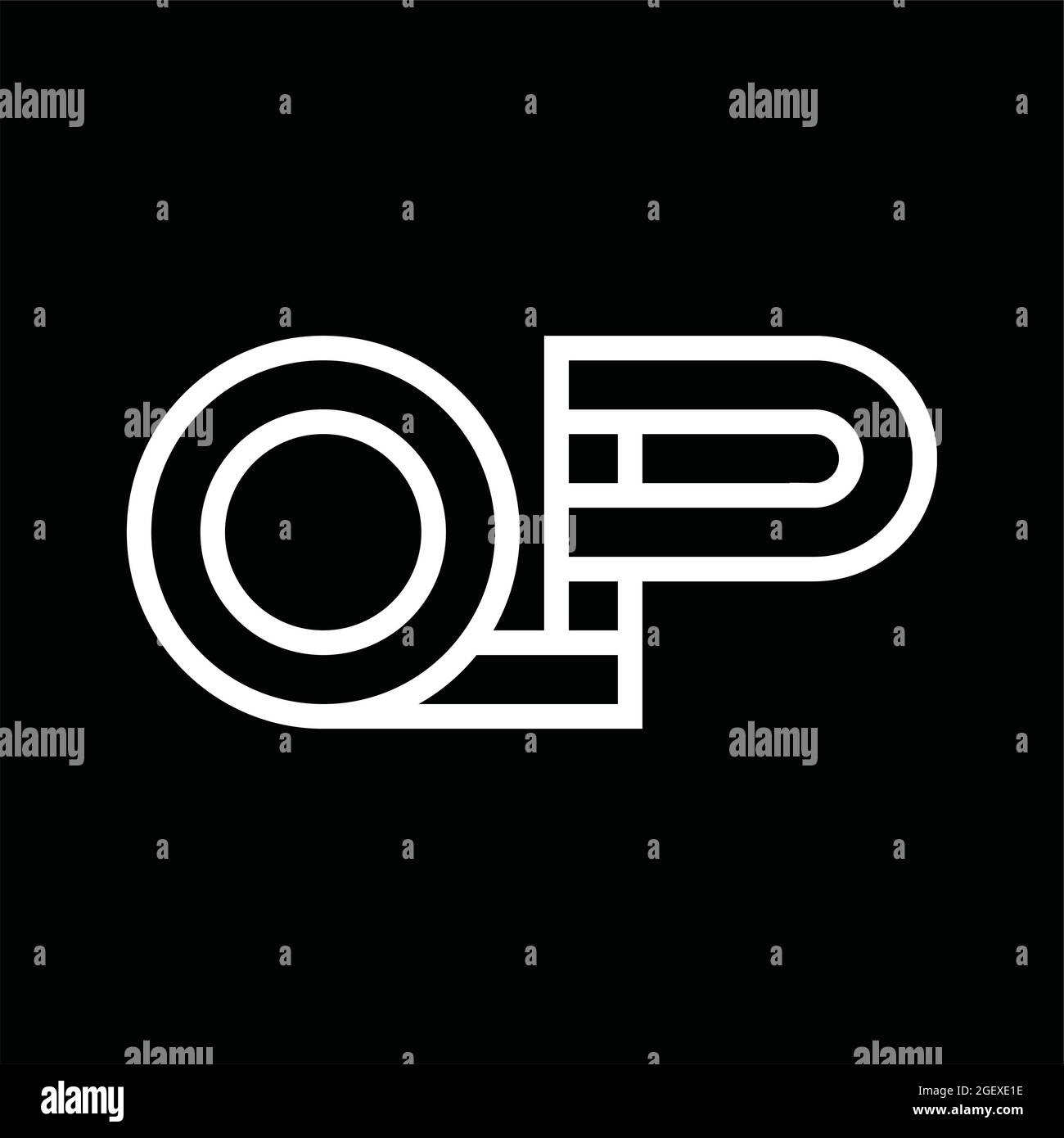 OP Logo monogram letter with shield and slice style blackground design ...