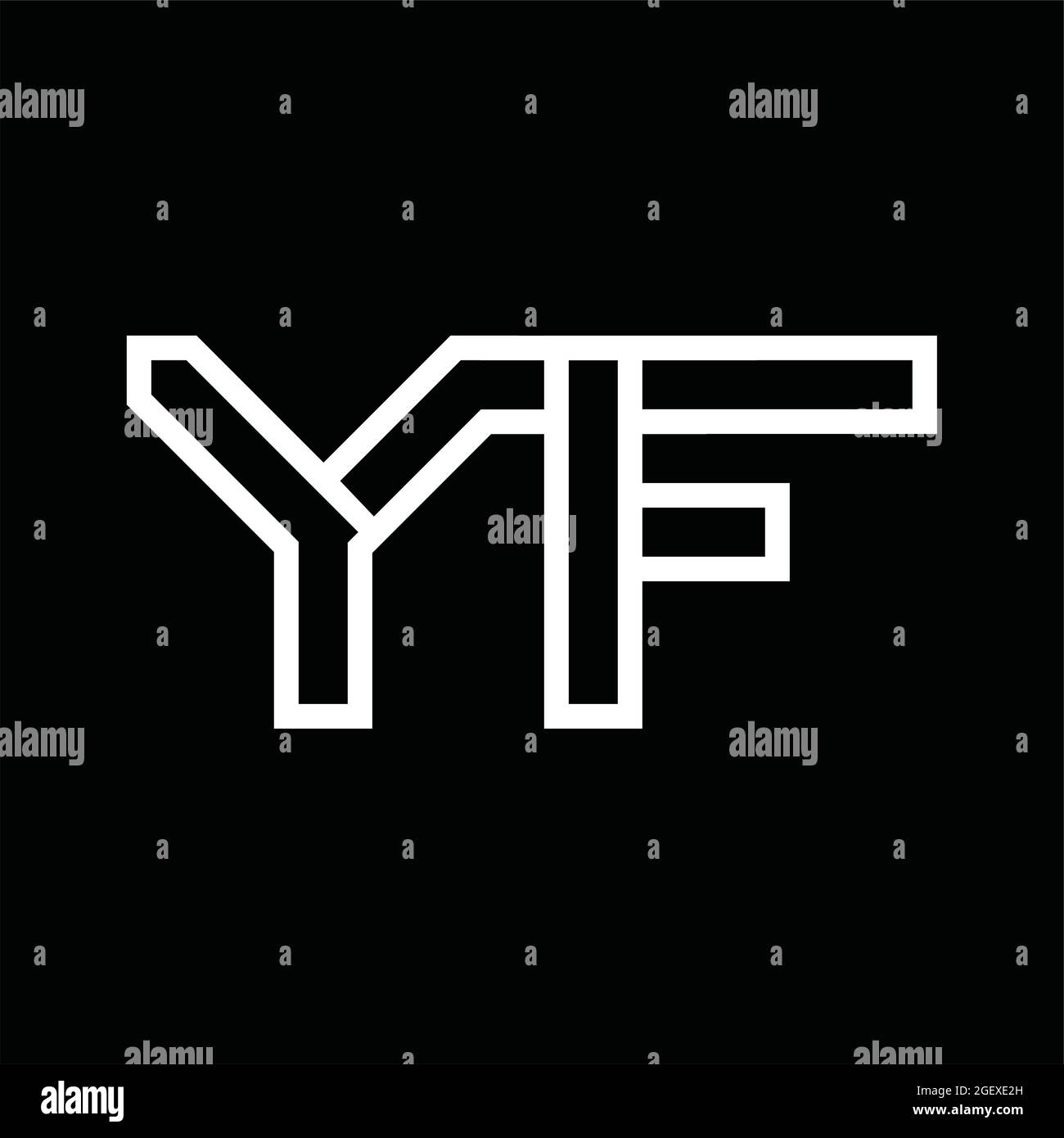 YF Logo monogram letter with shield and slice style blackground design ...