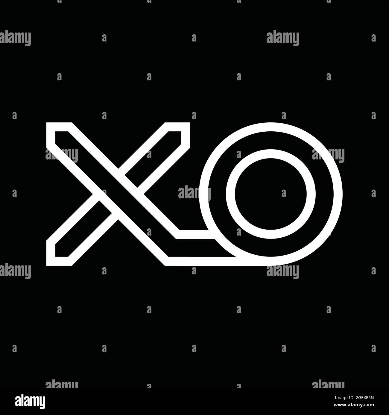XO Logo monogram letter with shield and slice style blackground design ...