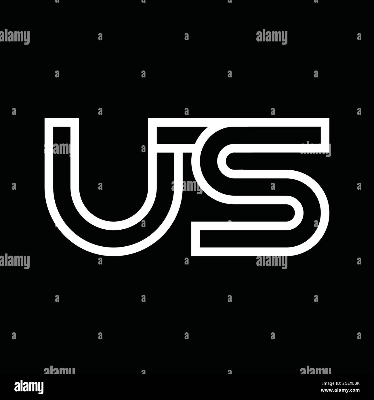 Us minimal logo design hi-res stock photography and images - Alamy