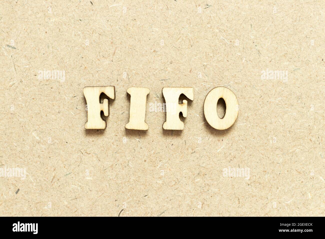 Alphabet letter in word FIFO (Abbreviation of first in first out) on ...