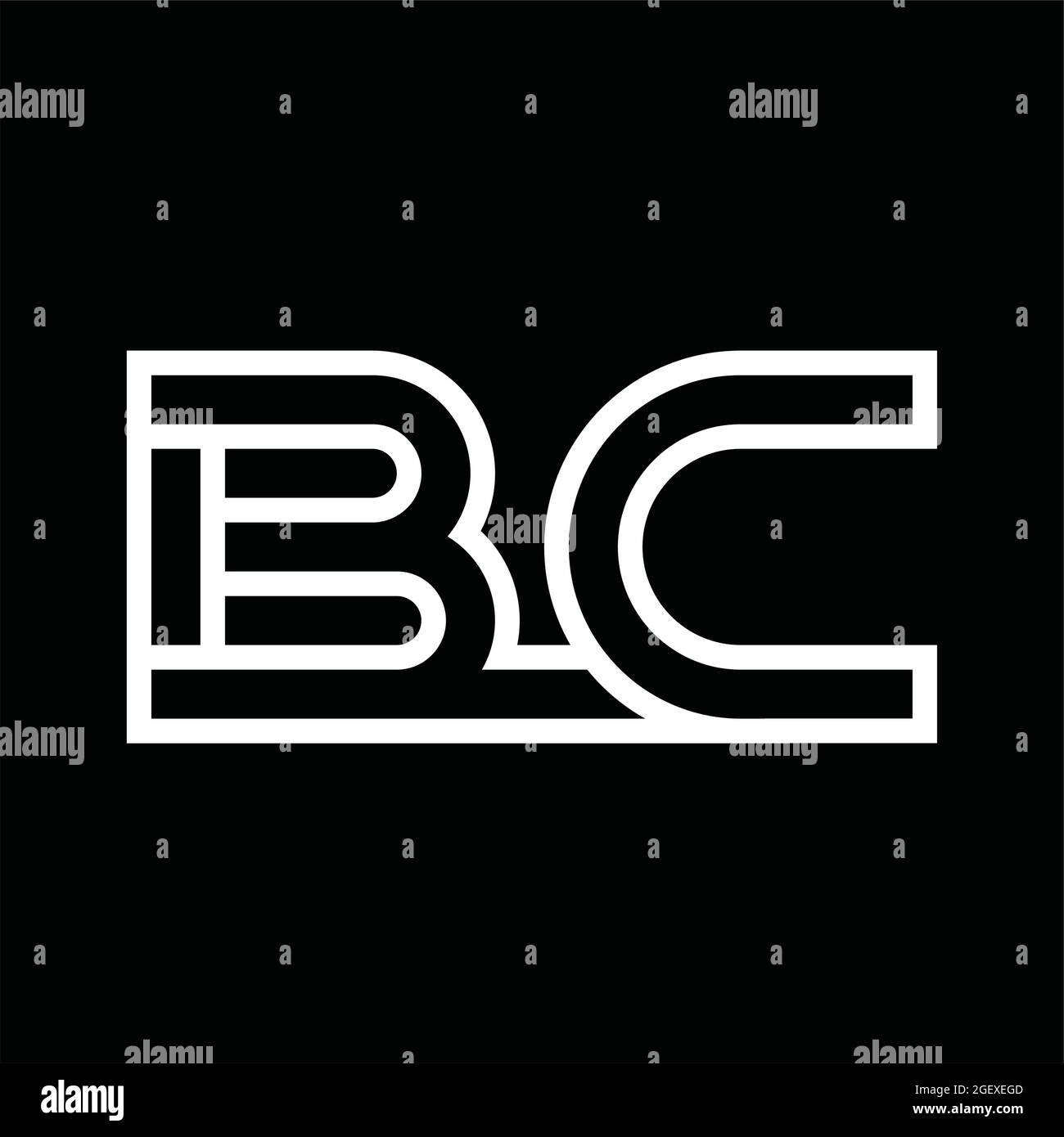 Letter bc line Stock Vector Images - Alamy