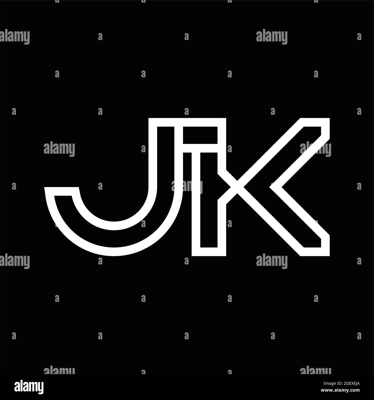 Jk letters Stock Vector Images - Alamy