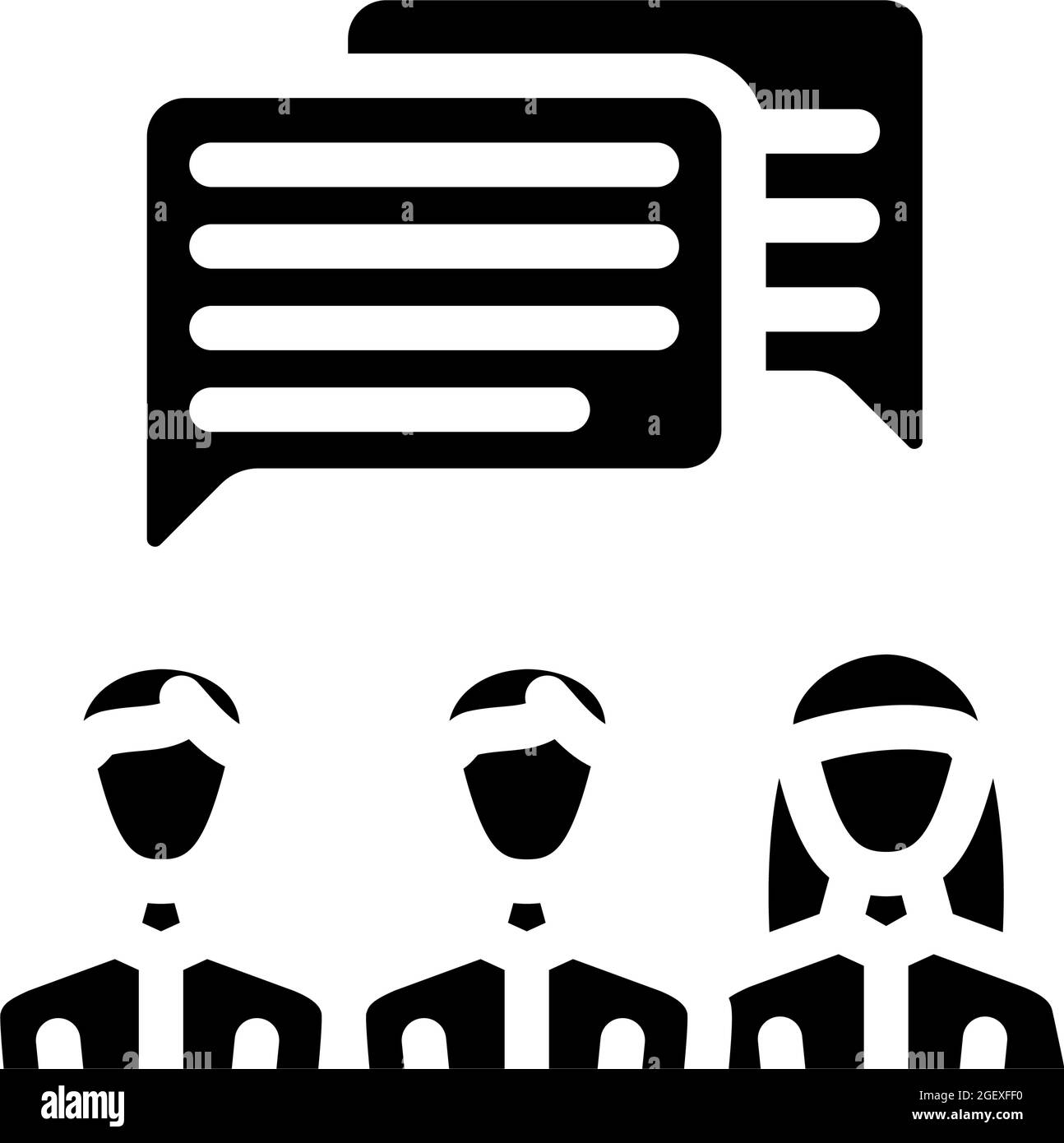 communication people glyph icon vector illustration Stock Vector Image ...