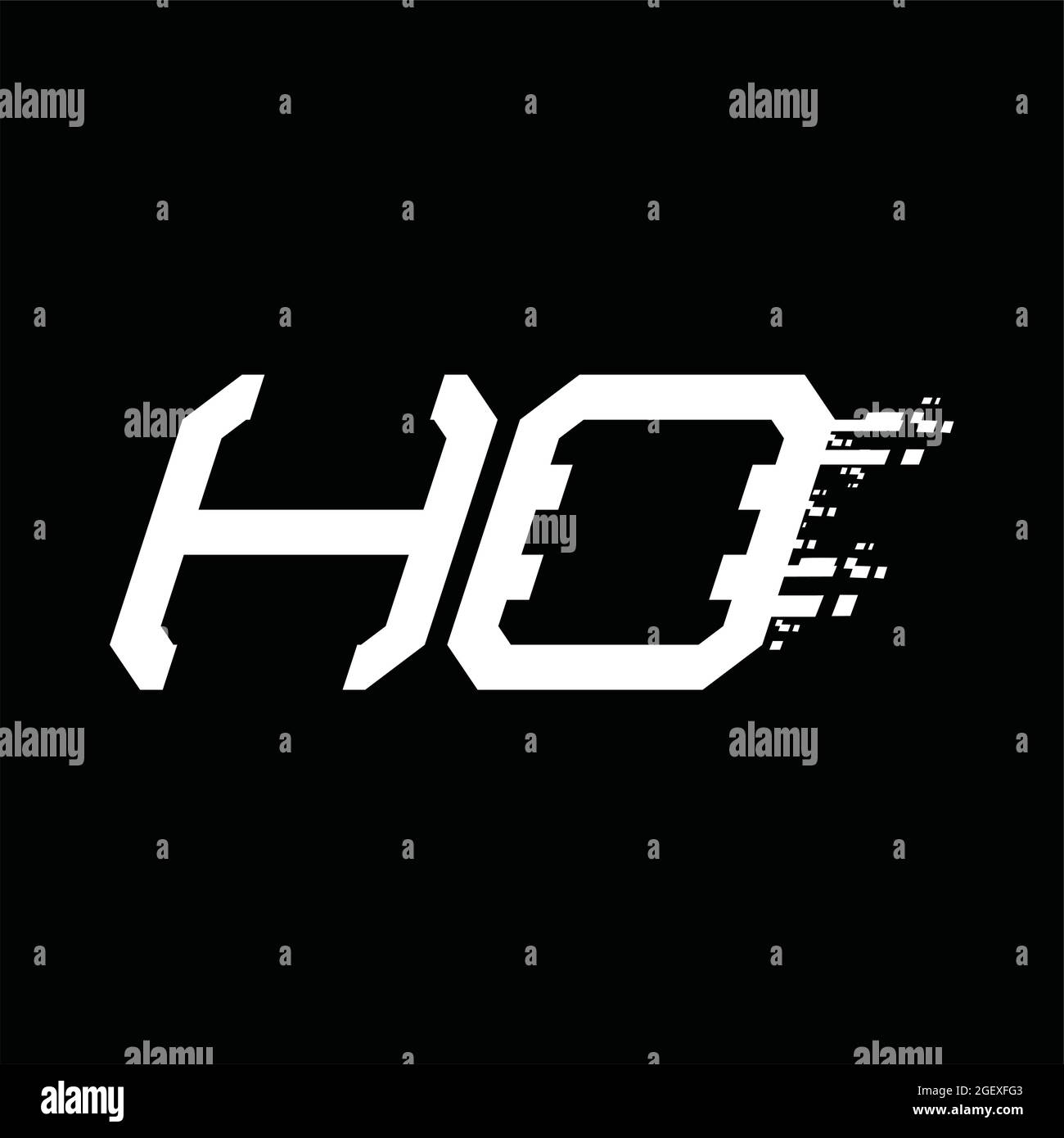 HO Logo monogram with pillar shape white background design template ...