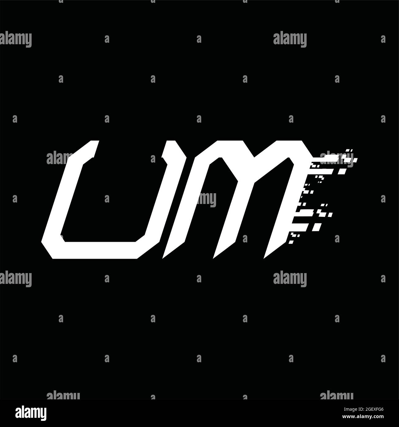 UM Logo monogram with pillar shape white background design template ...