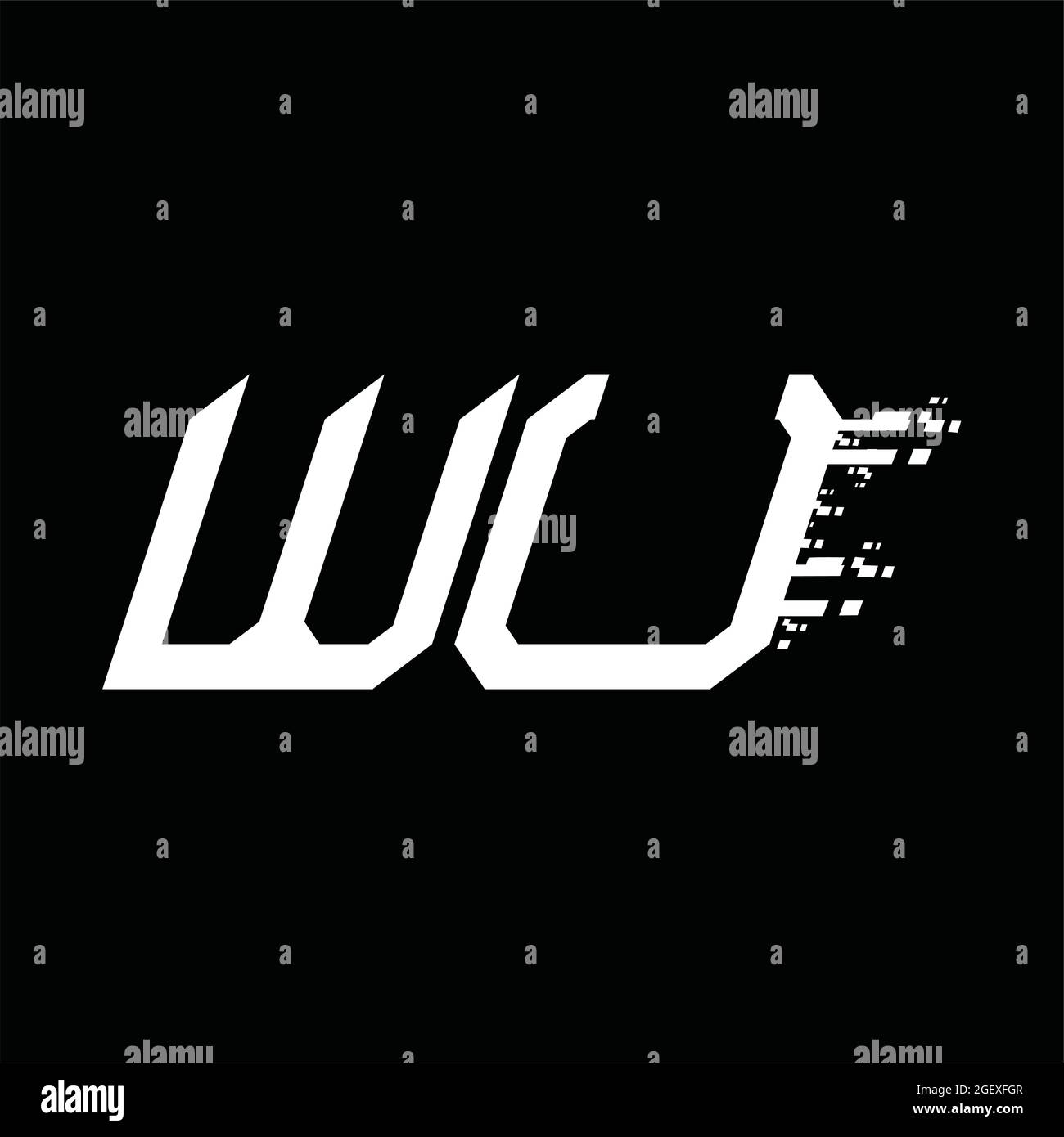 WU Logo monogram with pillar shape white background design template ...