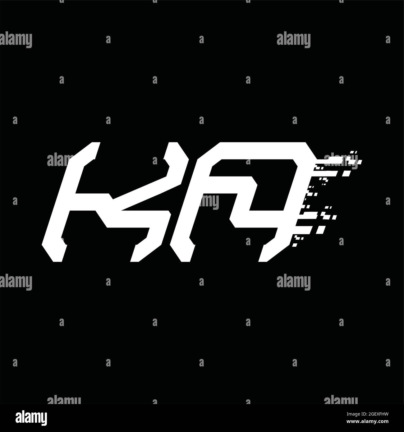KA Logo monogram with pillar shape white background design template ...