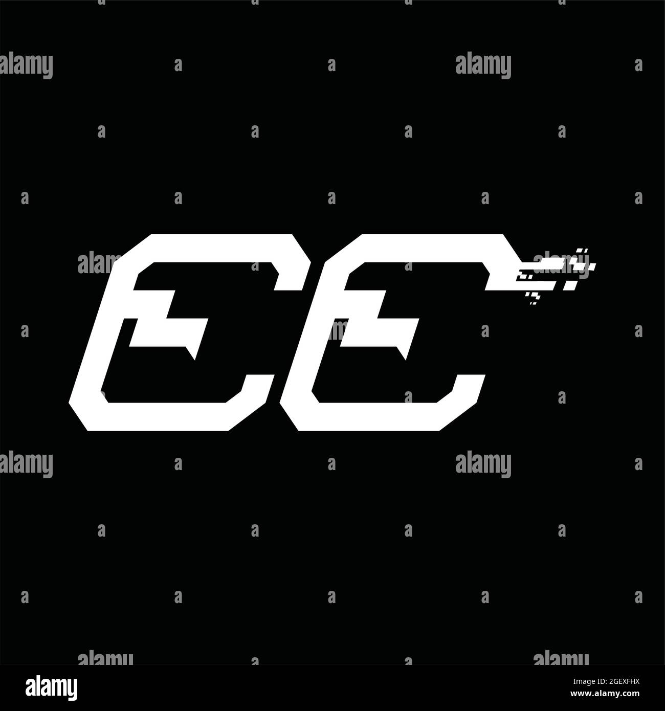 EE Logo monogram with pillar shape white background design template ...