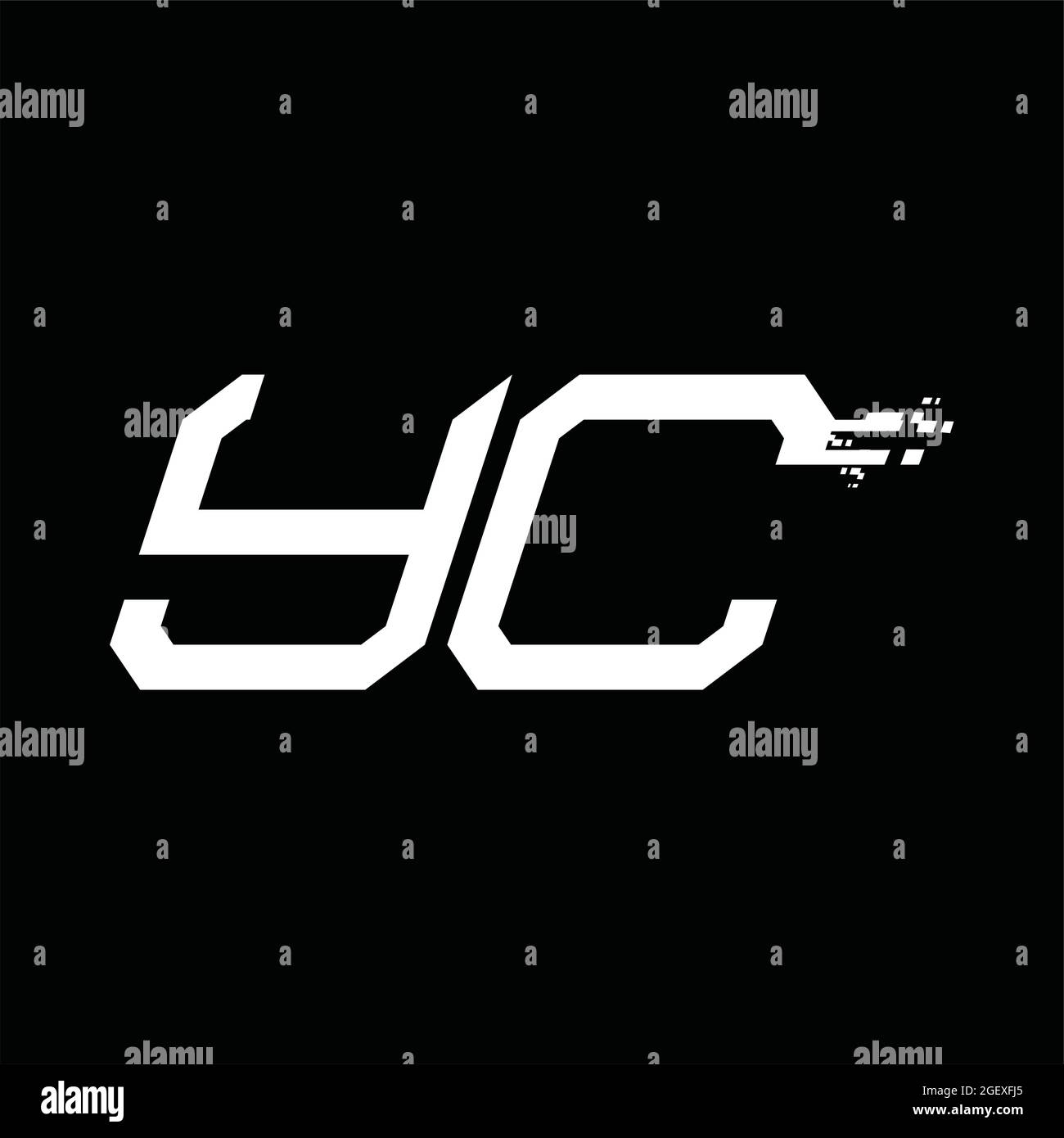 YC Logo monogram with pillar shape white background design template ...