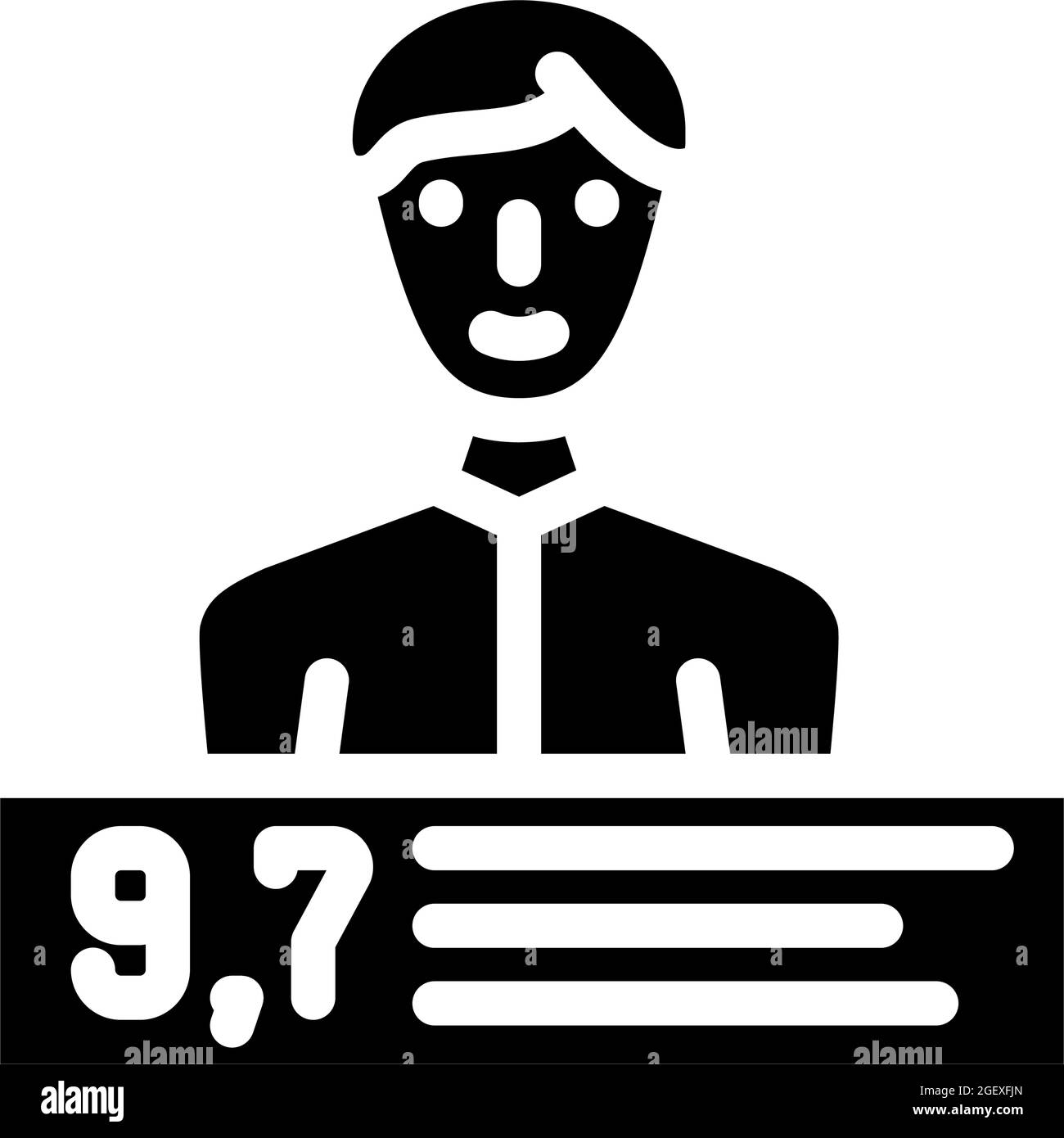 Personal profile cv glyph icon hi-res stock photography and images - Alamy