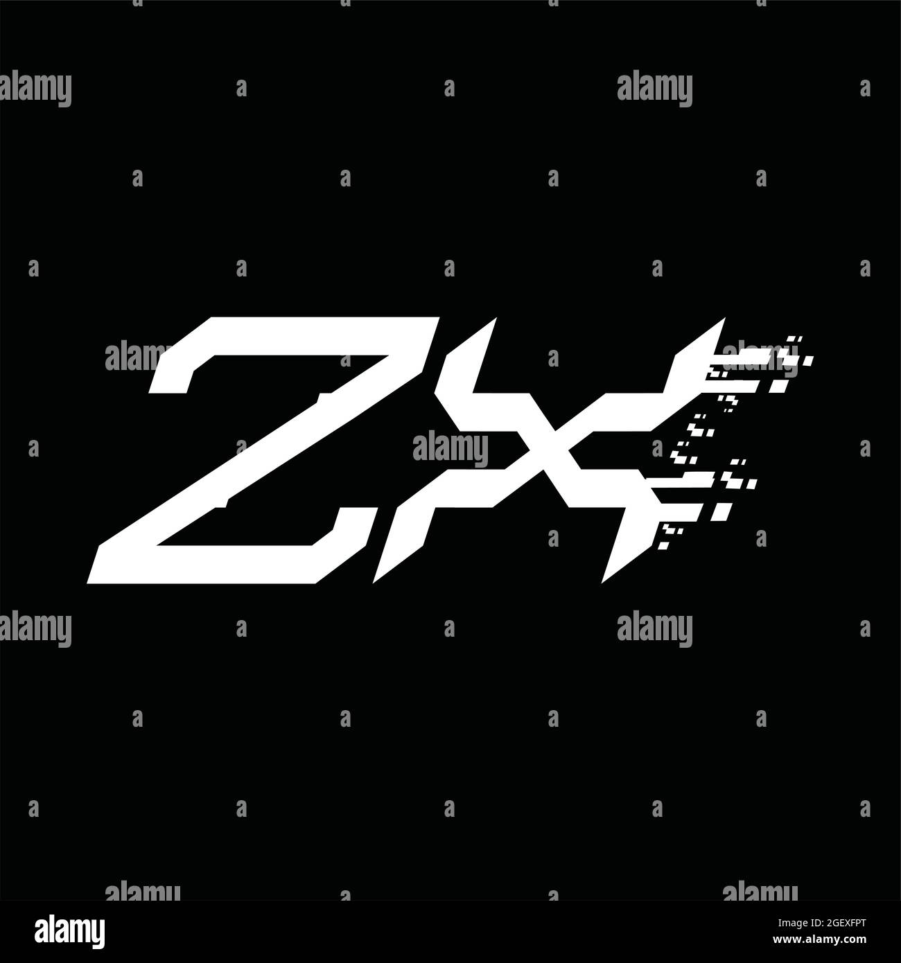 ZX Logo monogram with pillar shape white background design template Stock Vector Image & Art - Alamy