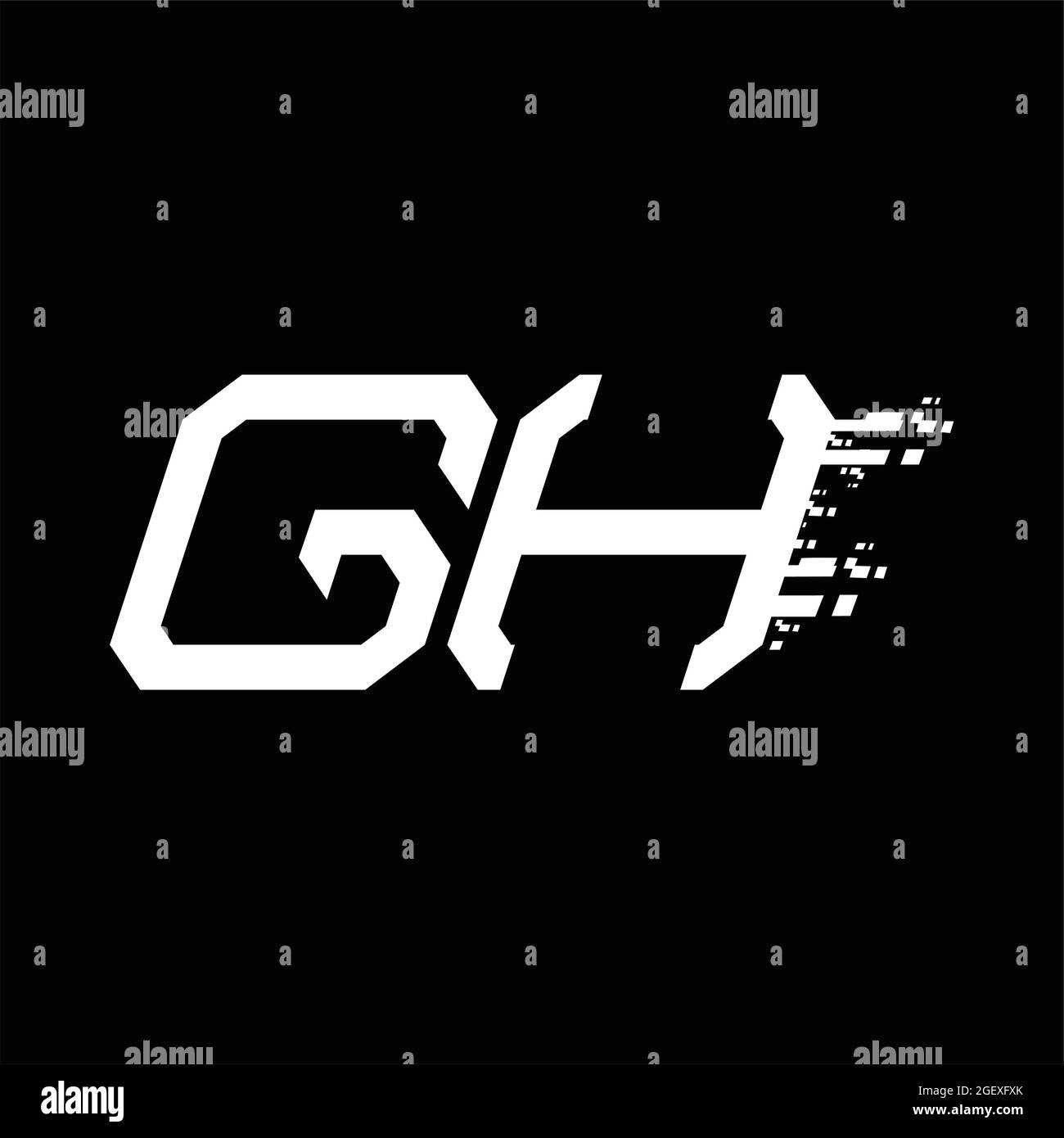 GH Logo monogram abstract speed technology blackground design template ...