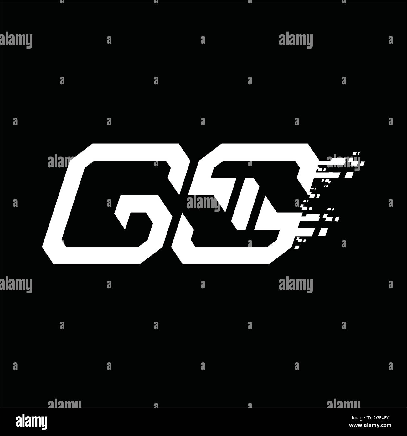 GS Logo monogram abstract speed technology blackground design template ...