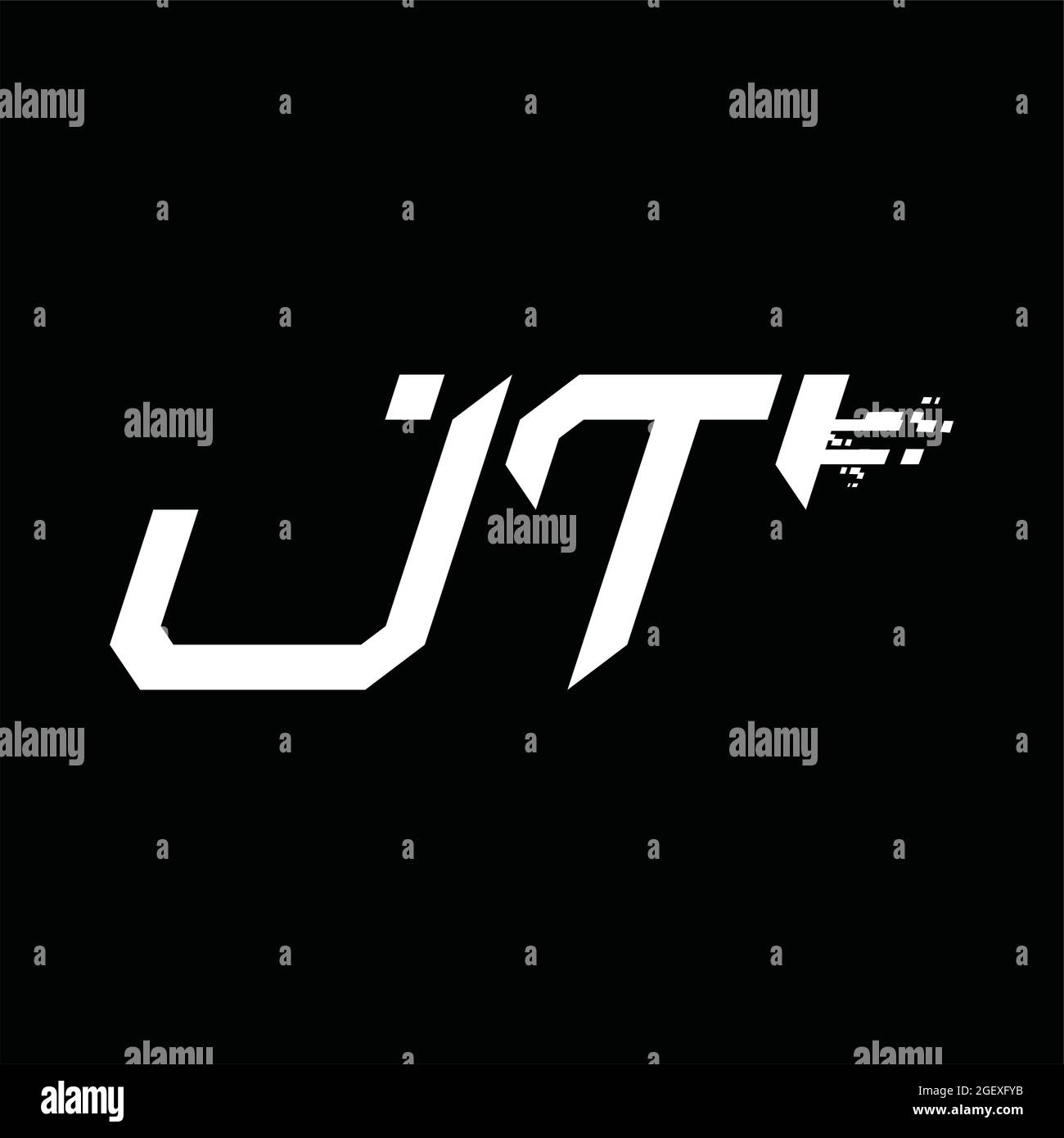 JT Logo monogram abstract speed technology blackground design template ...