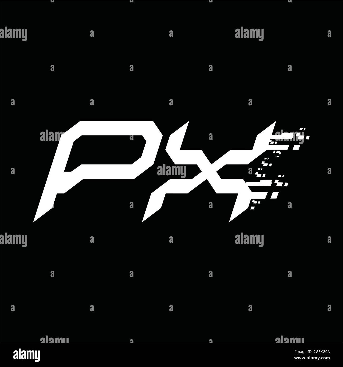 PX Logo monogram abstract speed technology blackground design template ...