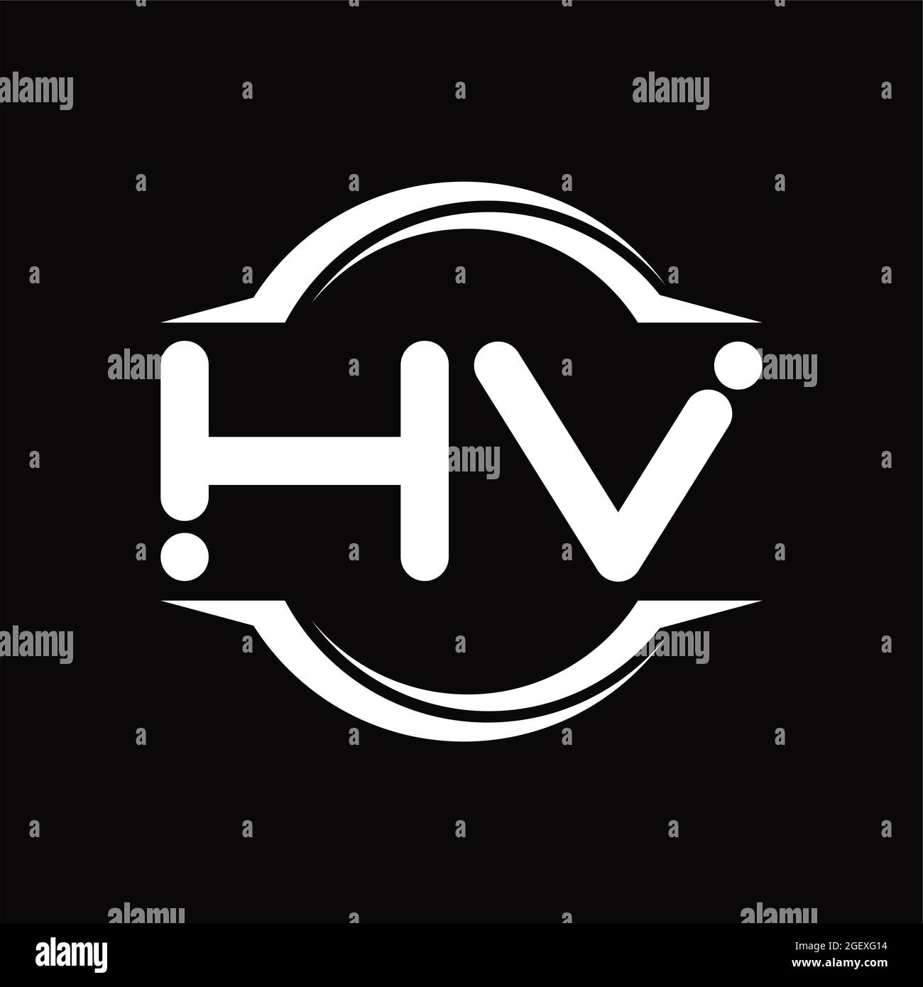Hv initials logo hi-res stock photography and images - Alamy