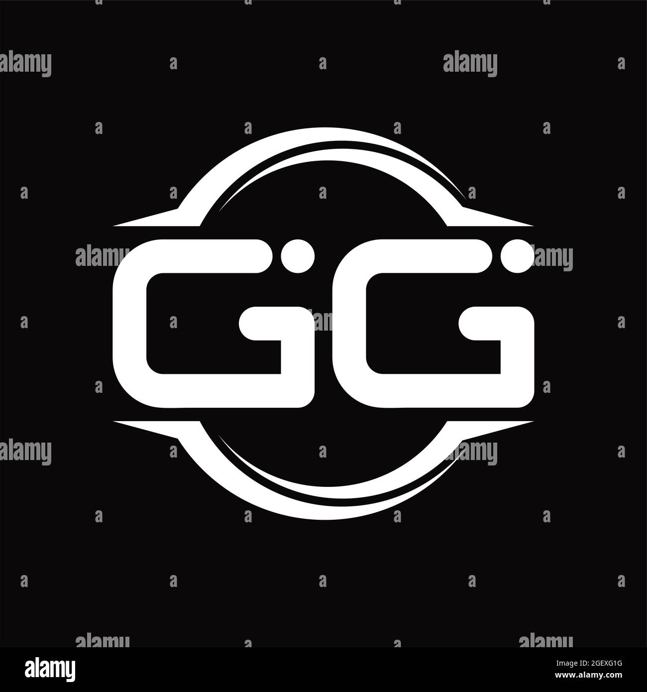 GG Logo monogram abstract speed technology blackground design template ...