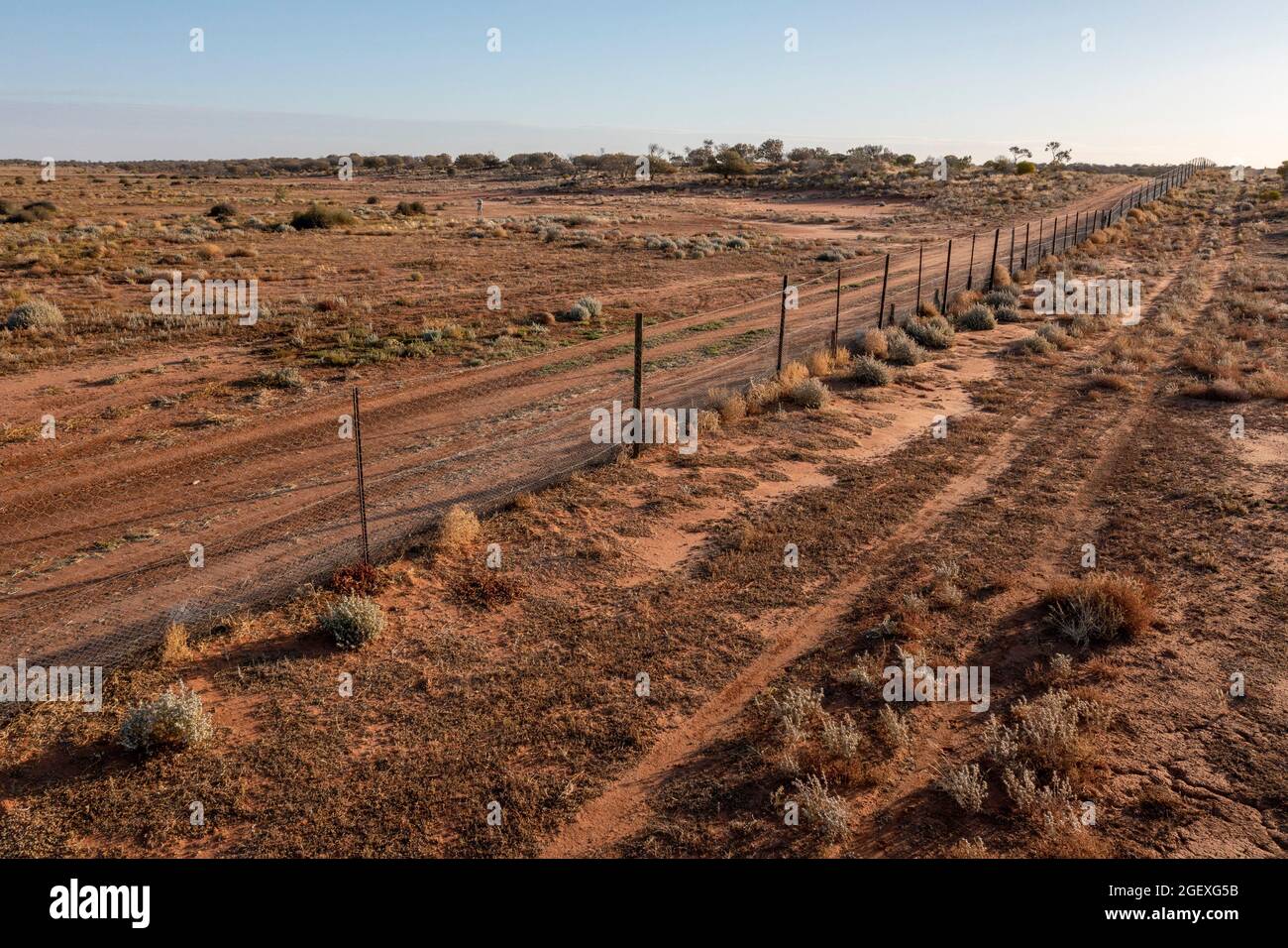 The famous dingo fence stretching across the remote outback of ...
