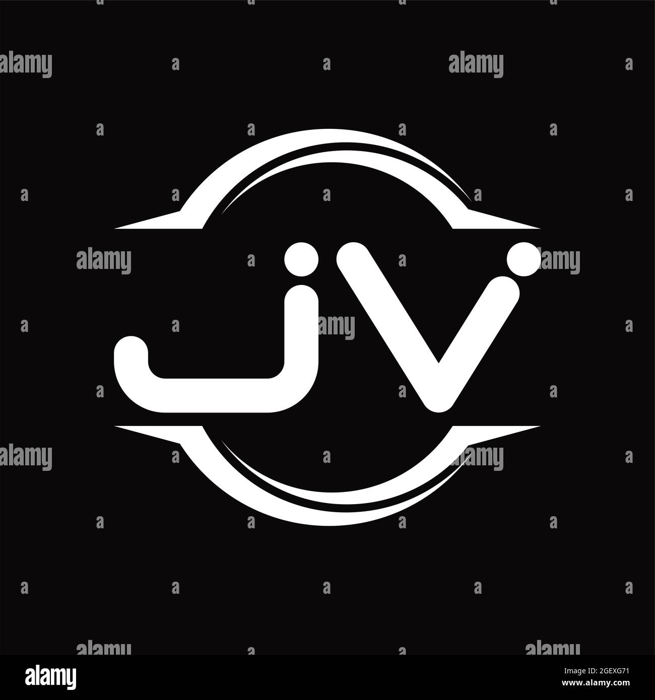 JV Logo monogram abstract speed technology blackground design template ...