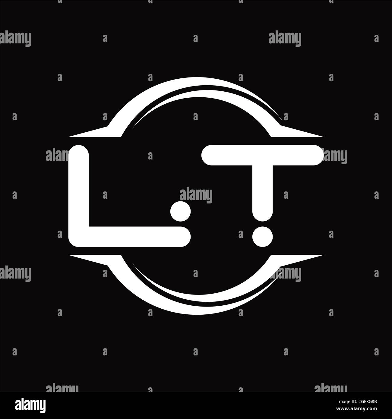 LT Logo monogram abstract speed technology blackground design template ...