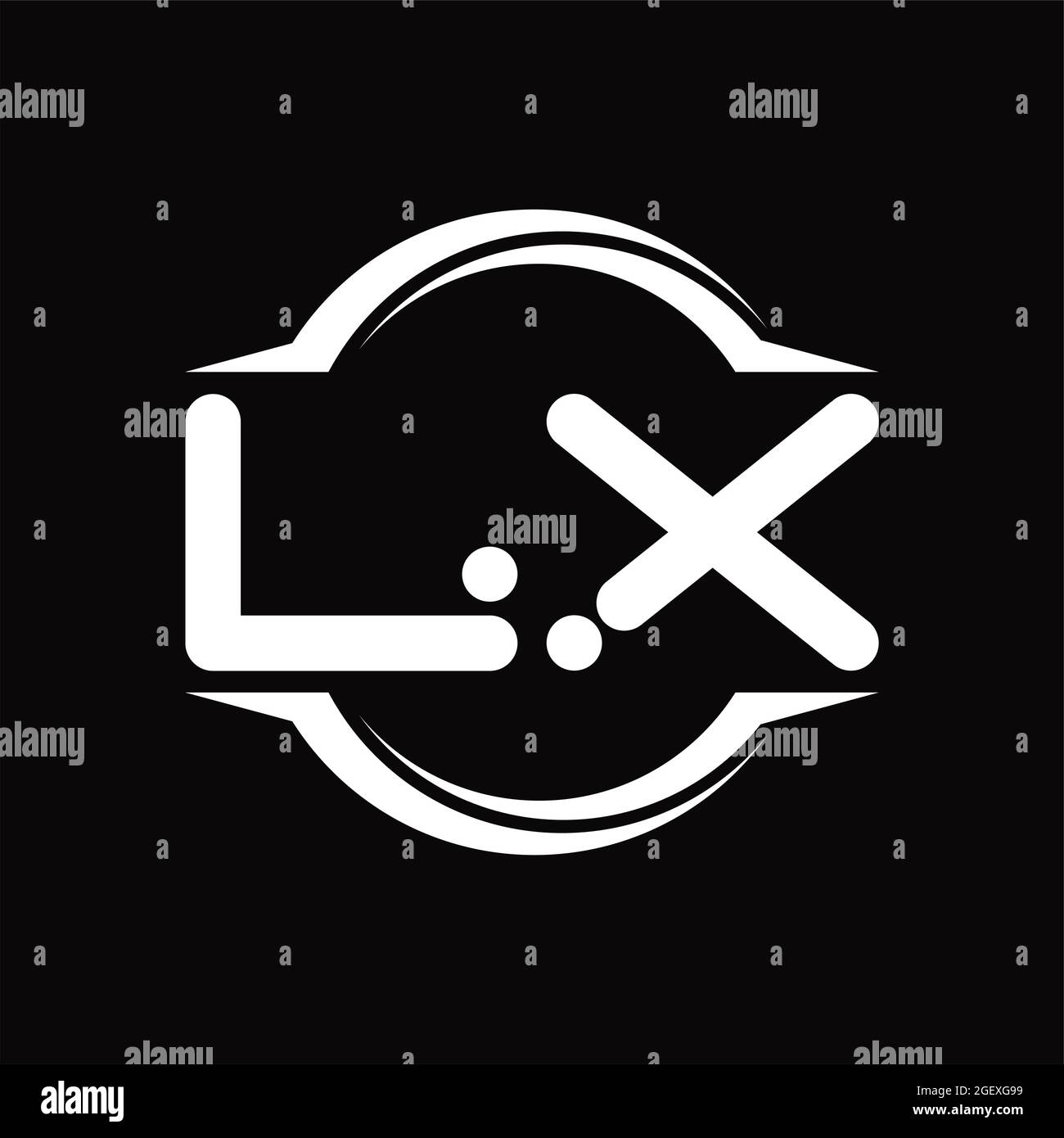 Lx initials logo hi-res stock photography and images - Alamy