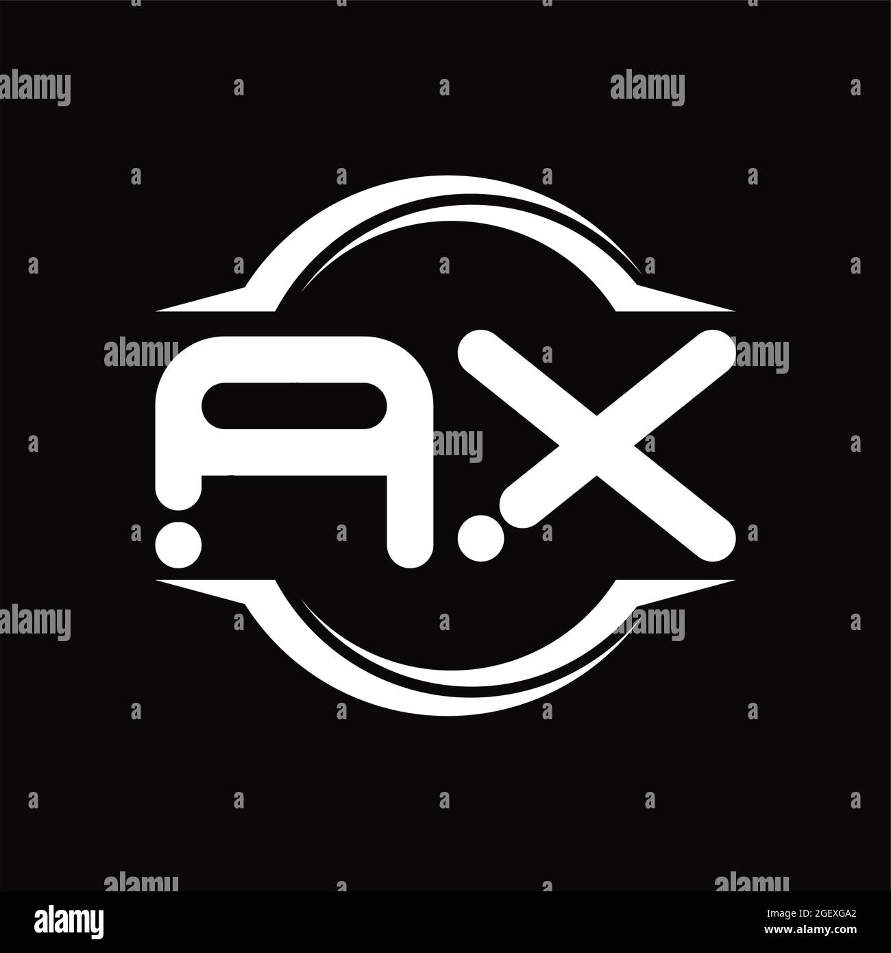 AX Logo monogram abstract speed technology blackground design template ...