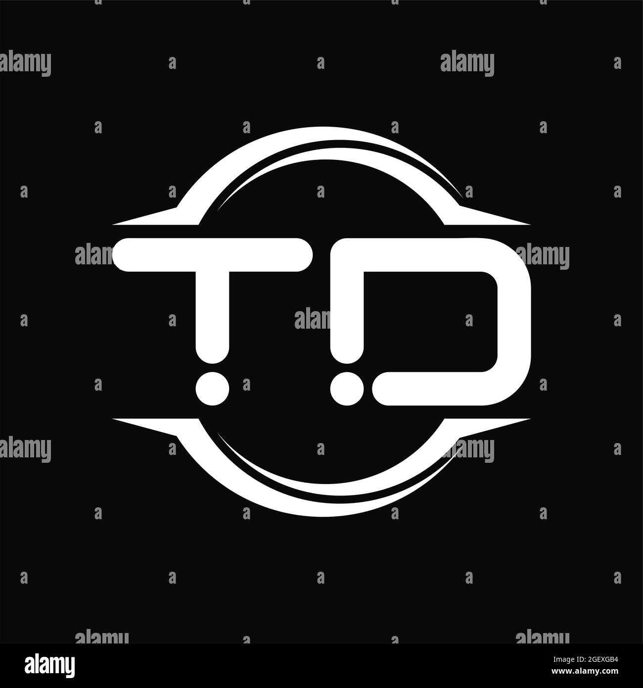 TD Logo monogram abstract speed technology blackground design template ...