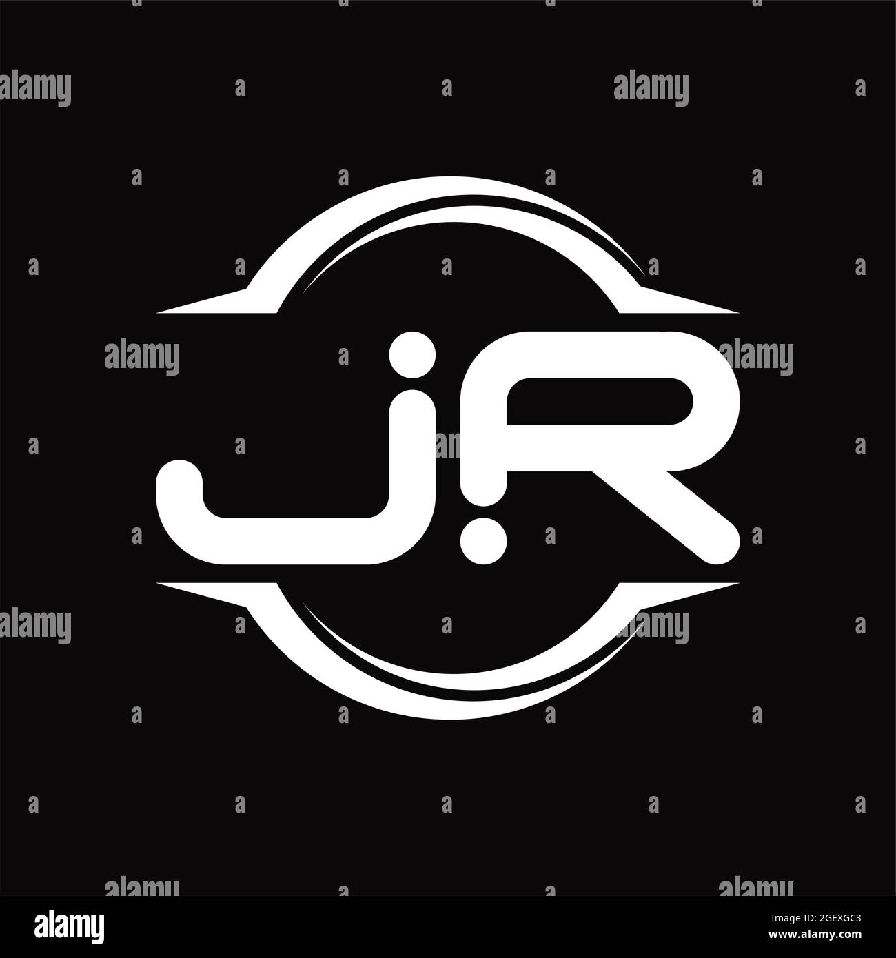 JR Logo monogram abstract speed technology blackground design template ...