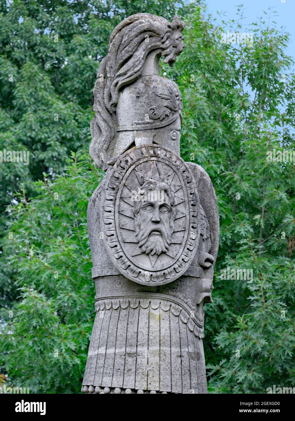 Statue in classical armor of Roman Empire, War of 1812 Memorial ...