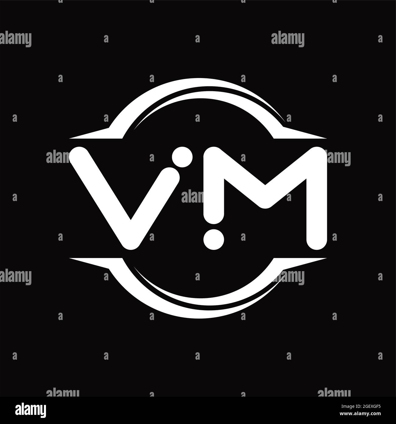 VM Logo monogram abstract speed technology blackground design template ...