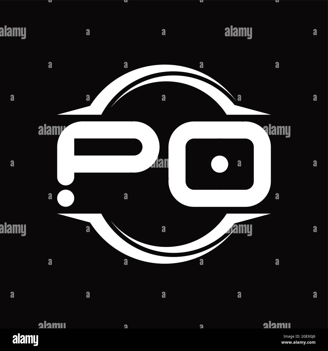 Po logo design Stock Vector Images - Alamy