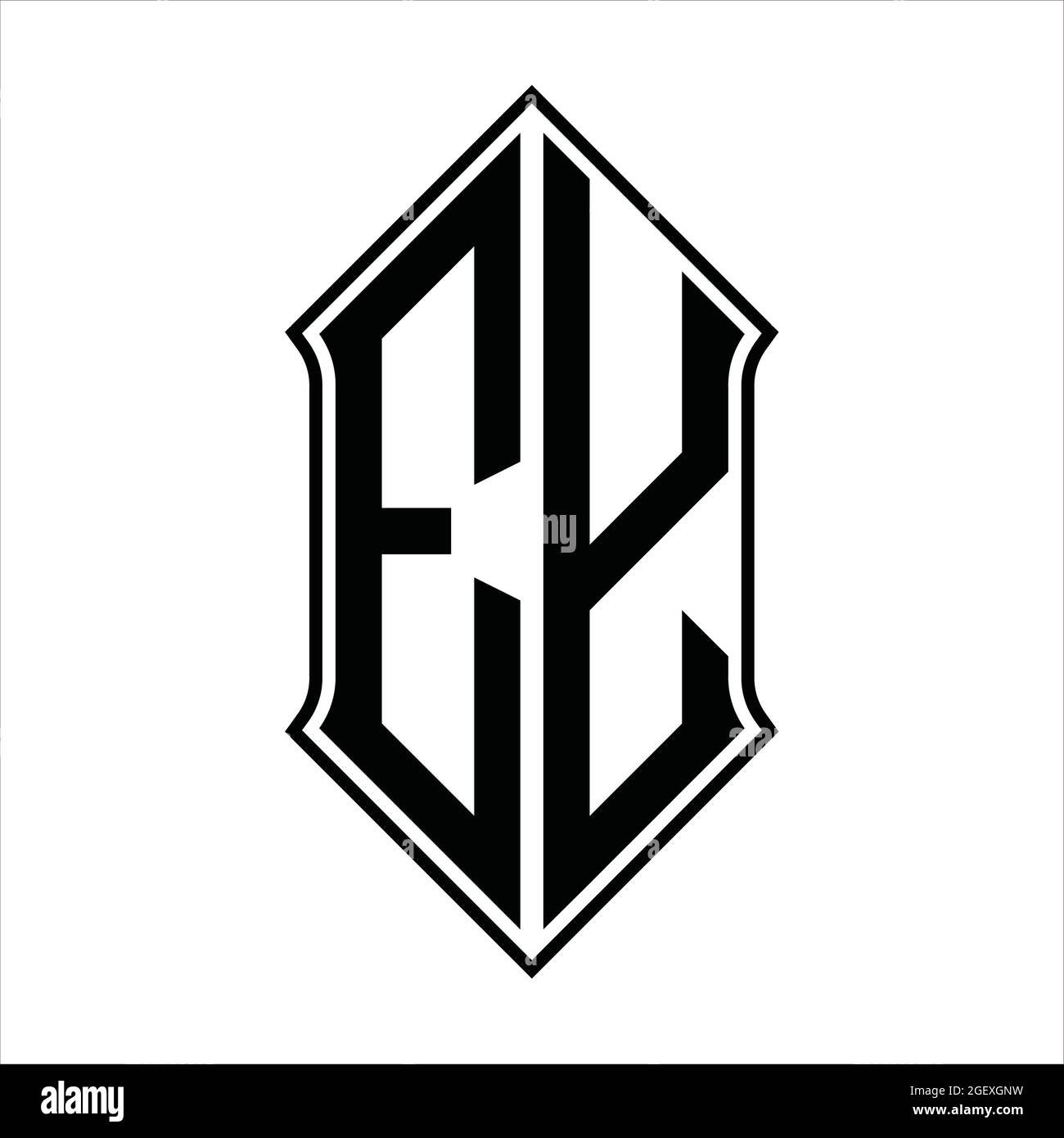 EY Logo monogram with shieldshape and black outline design template ...