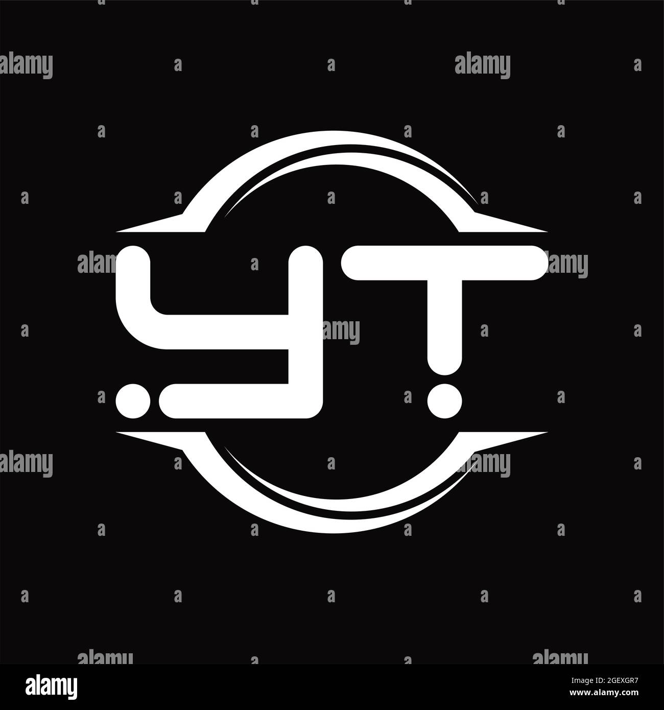 Yt minimal logo design Stock Vector Images - Alamy