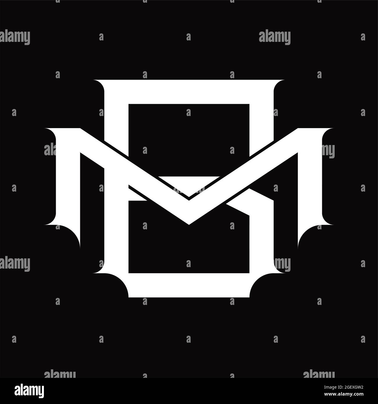 MB Logo monogram with circle rounded slice shape blackground design template Stock Vector Image ...