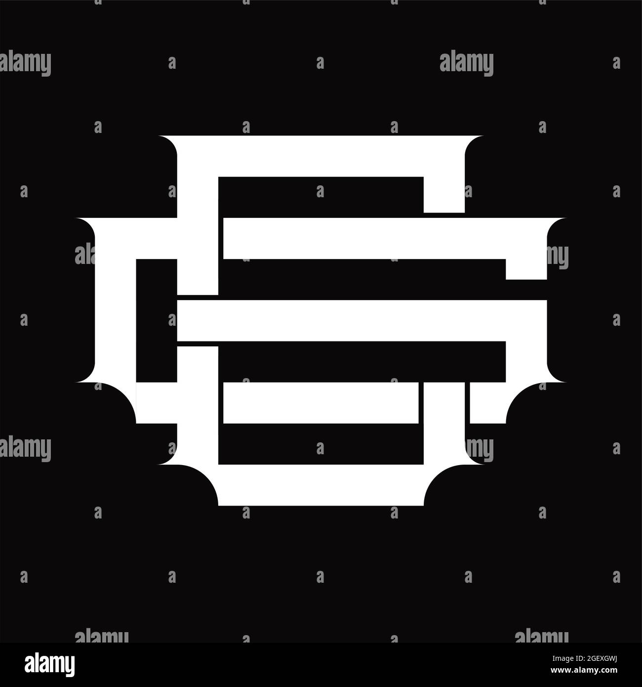 GC Logo monogram with circle rounded slice shape blackground design template Stock Vector Image ...