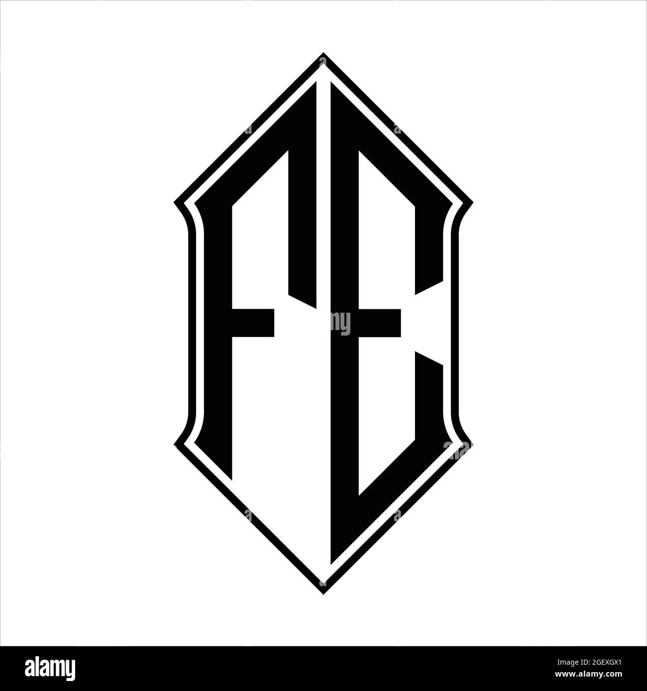 Fe logo design Stock Vector Images - Alamy